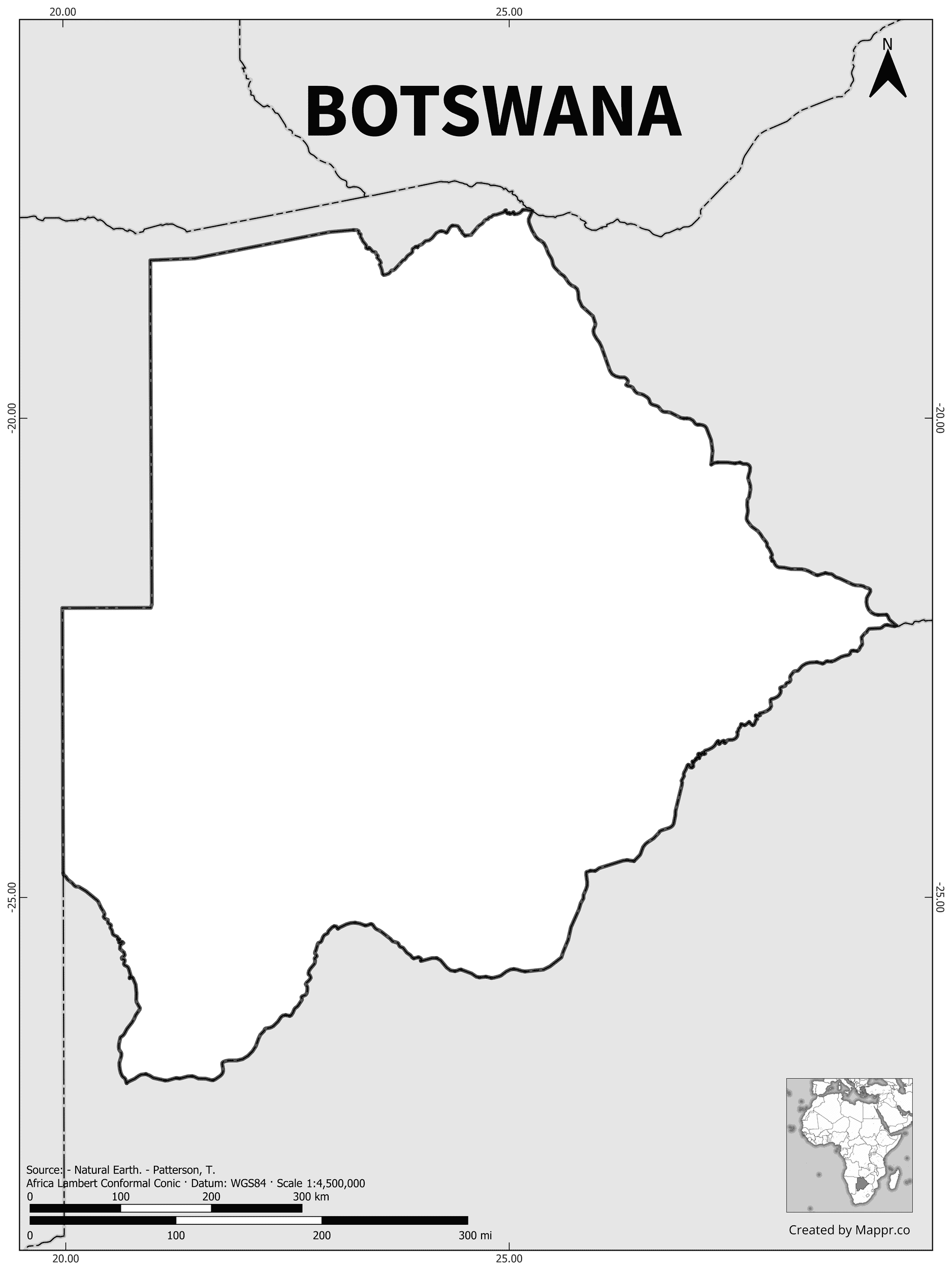 Botswana Maps | Mappr