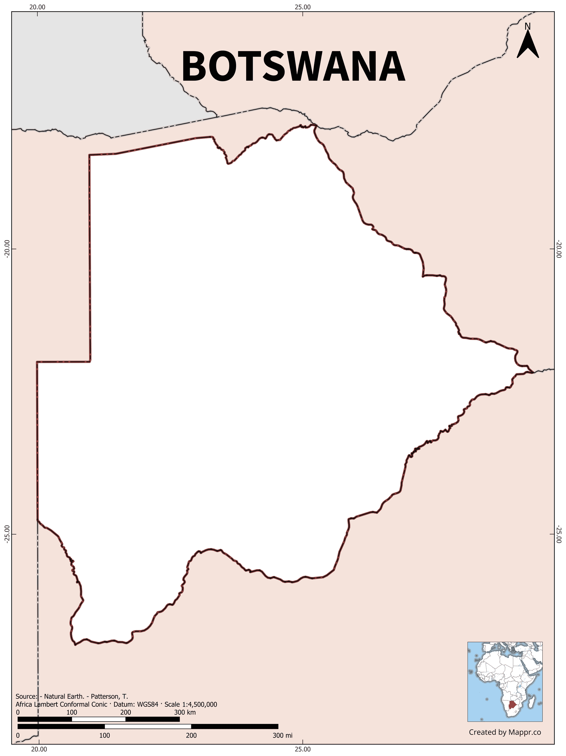 Botswana Maps | Mappr