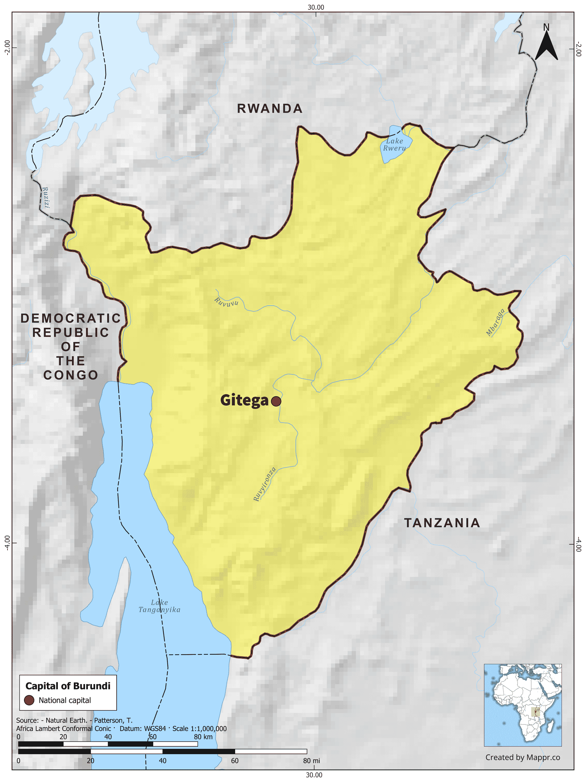 Burundi Maps | Mappr