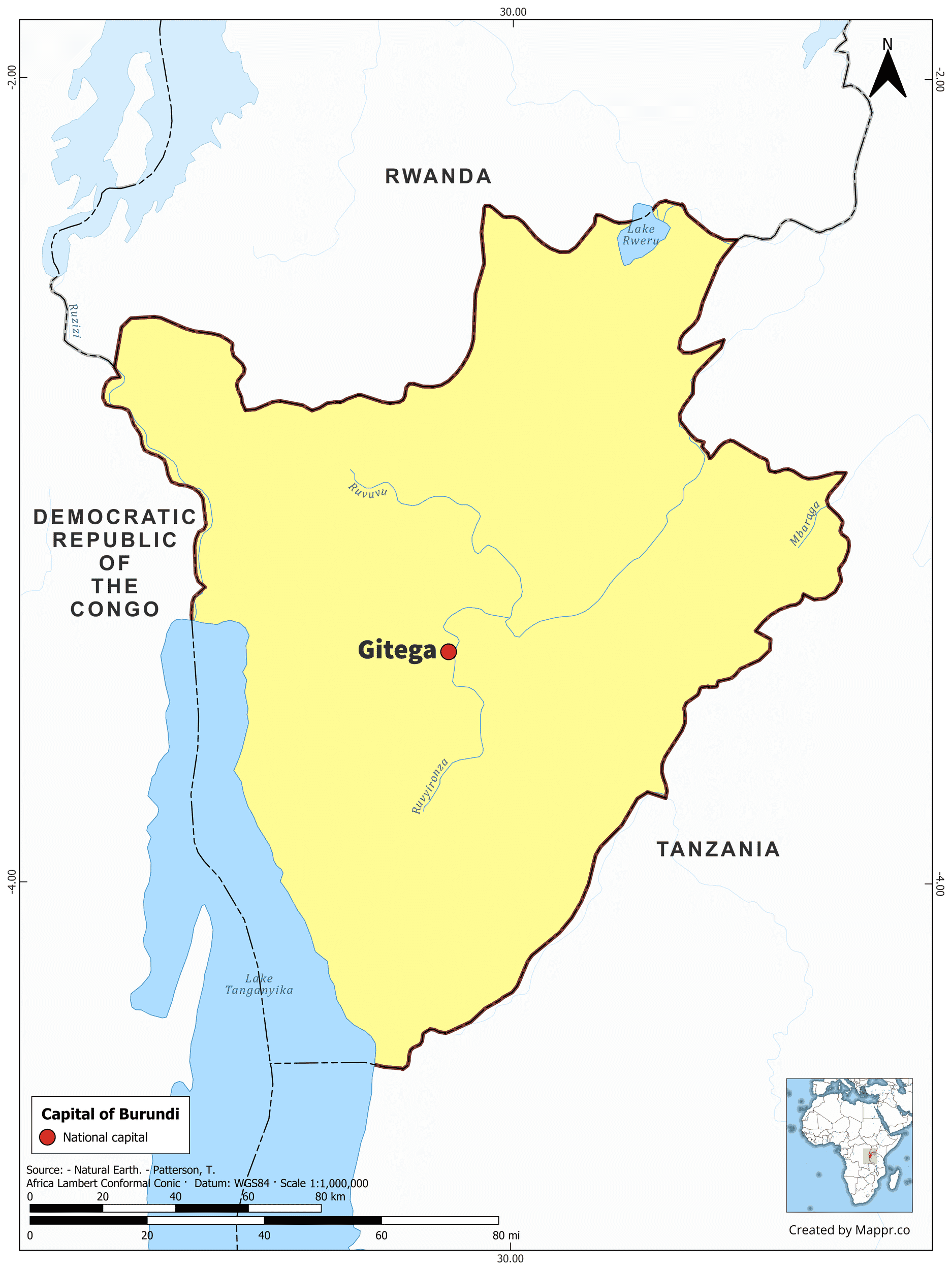 Burundi Maps | Mappr