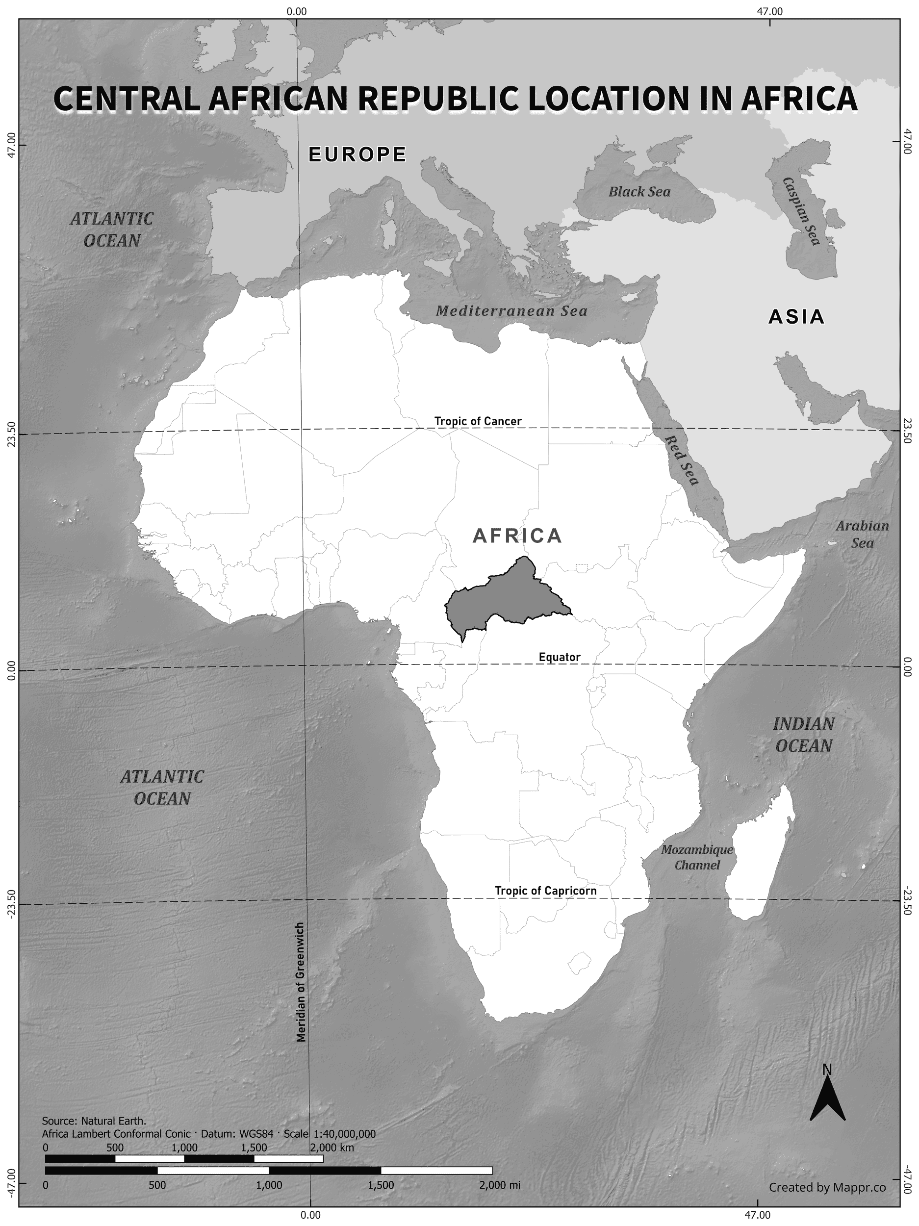 Central African Republic Maps | Mappr