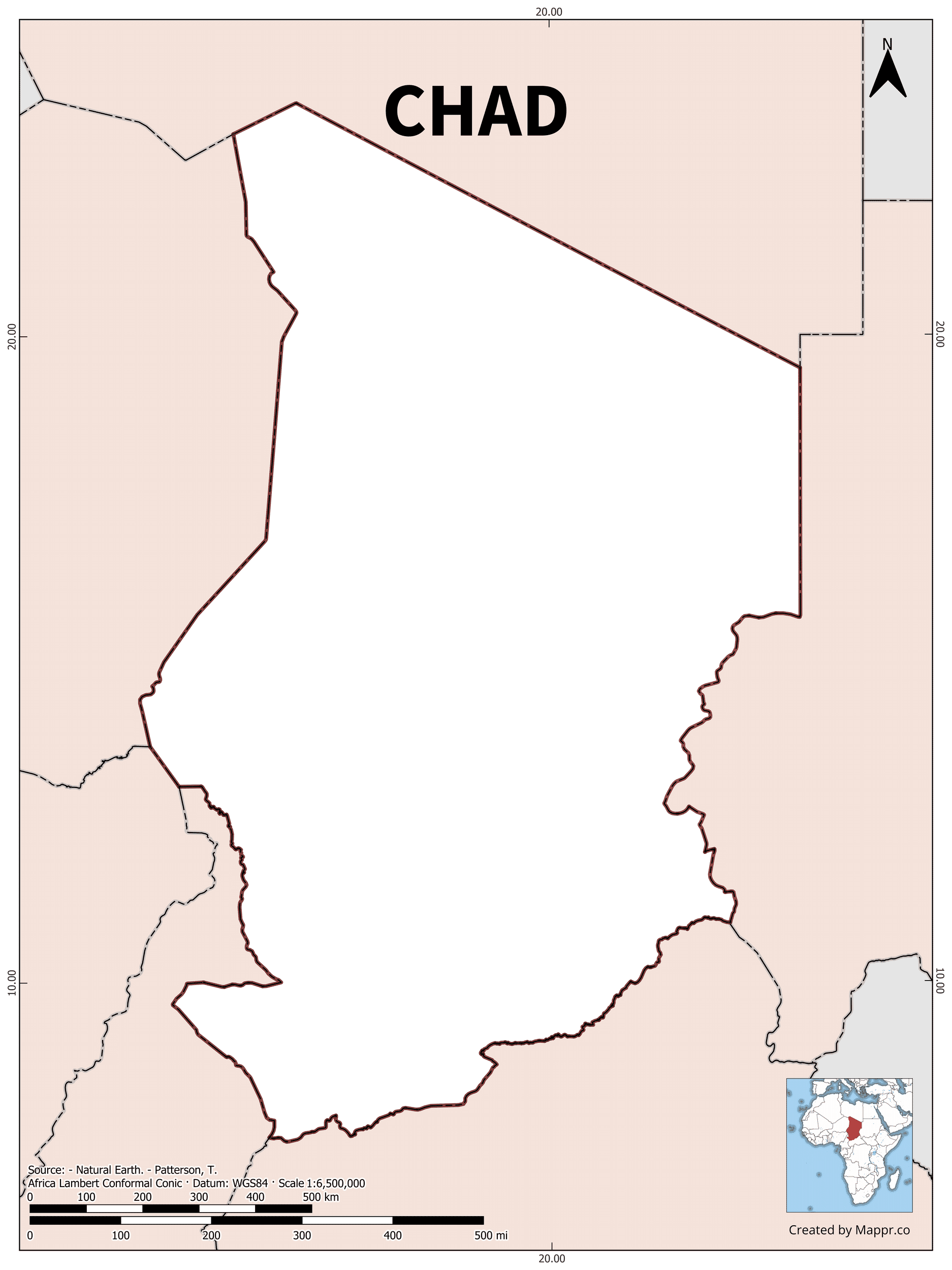Chad Maps | Mappr