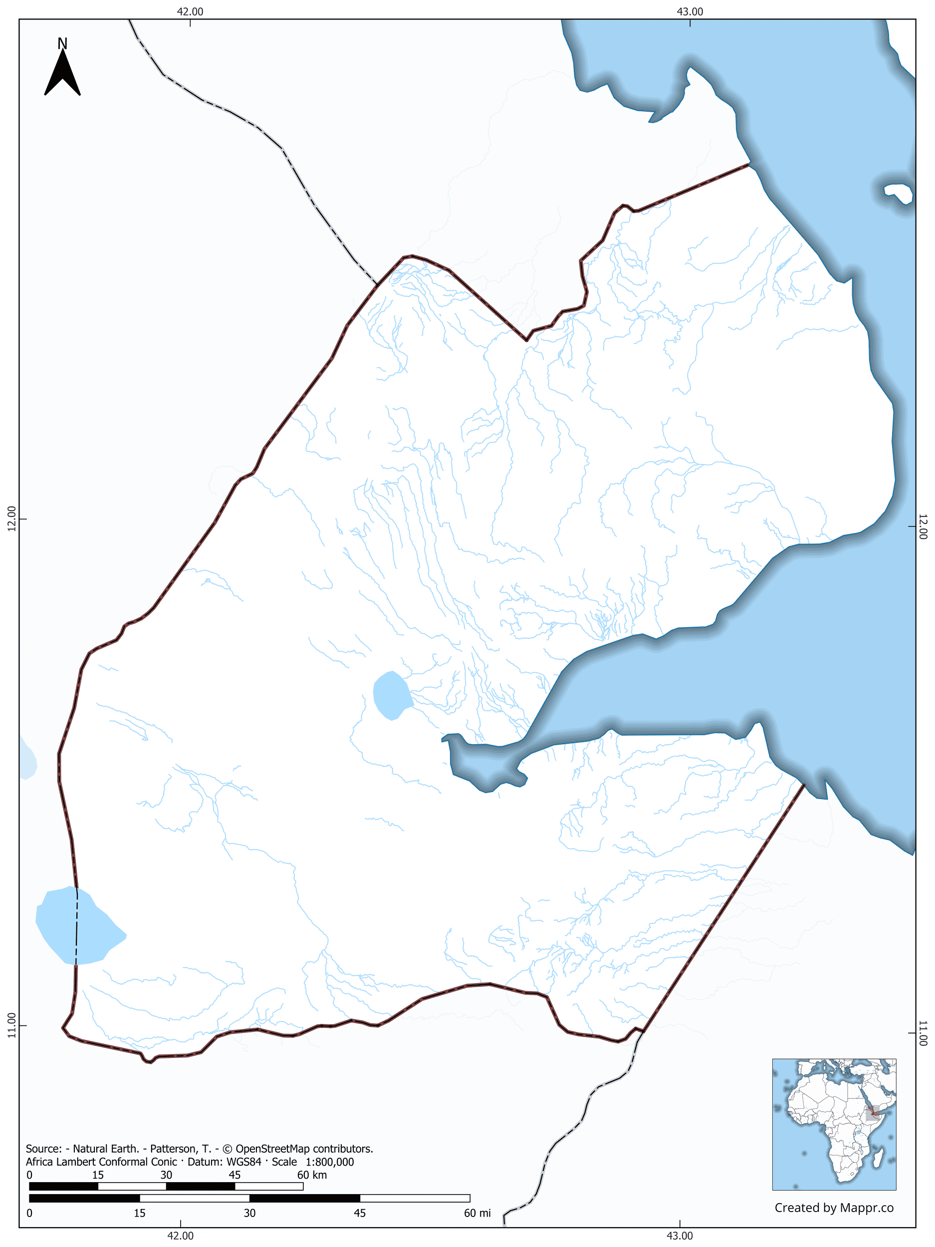 Djibouti Maps | Mappr