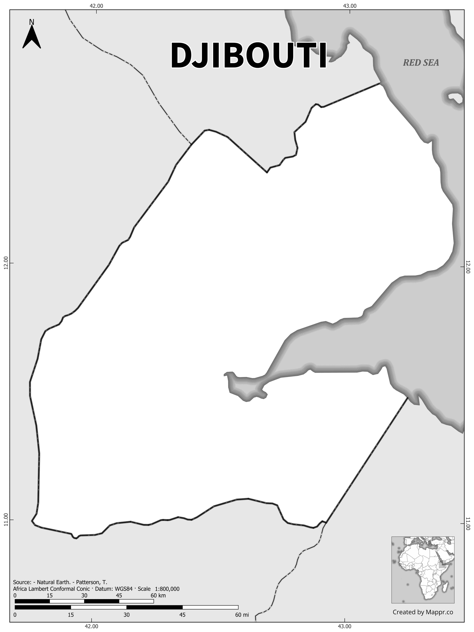 Djibouti Maps | Mappr