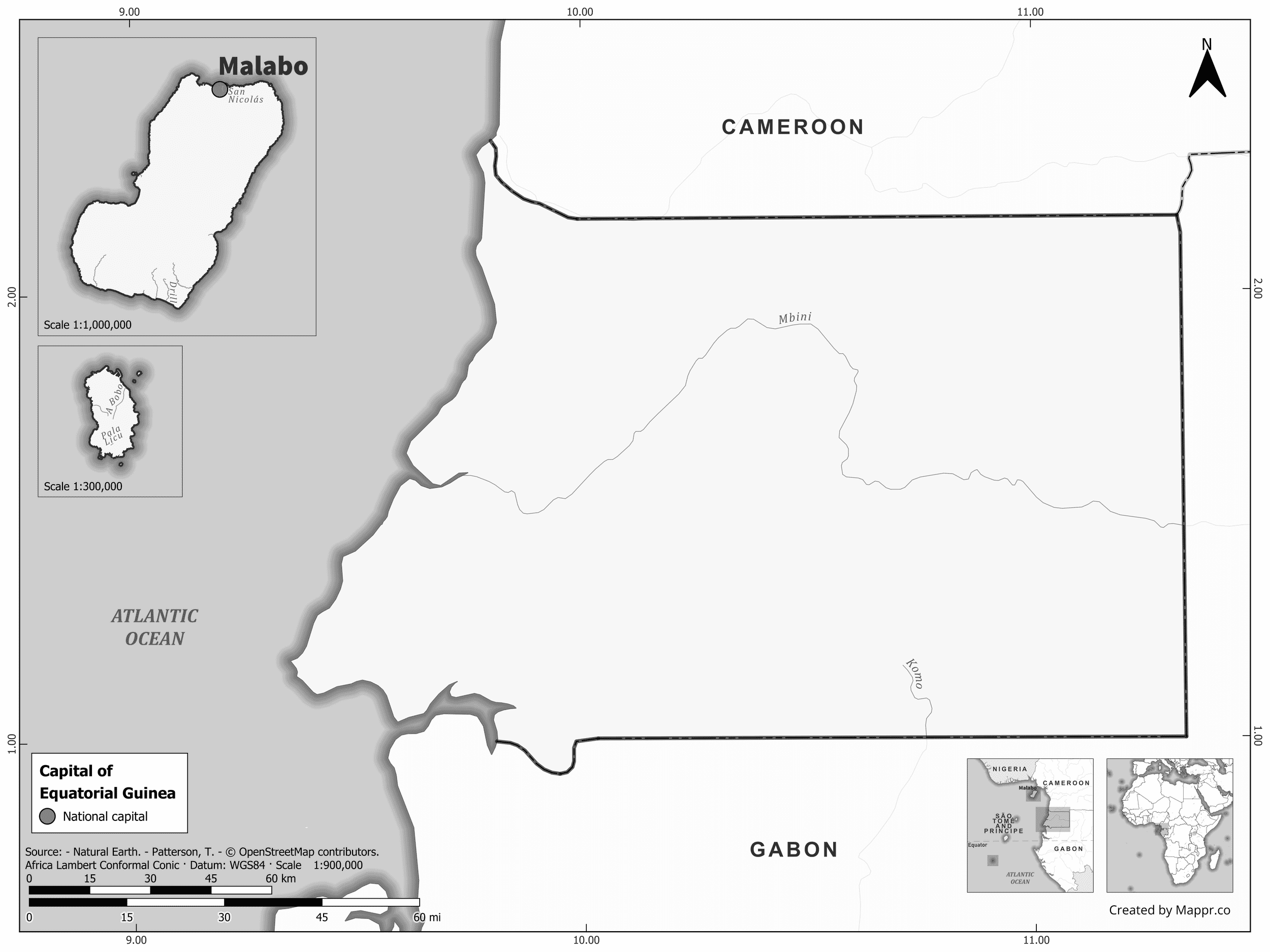 Equatorial Guinea Maps | Mappr
