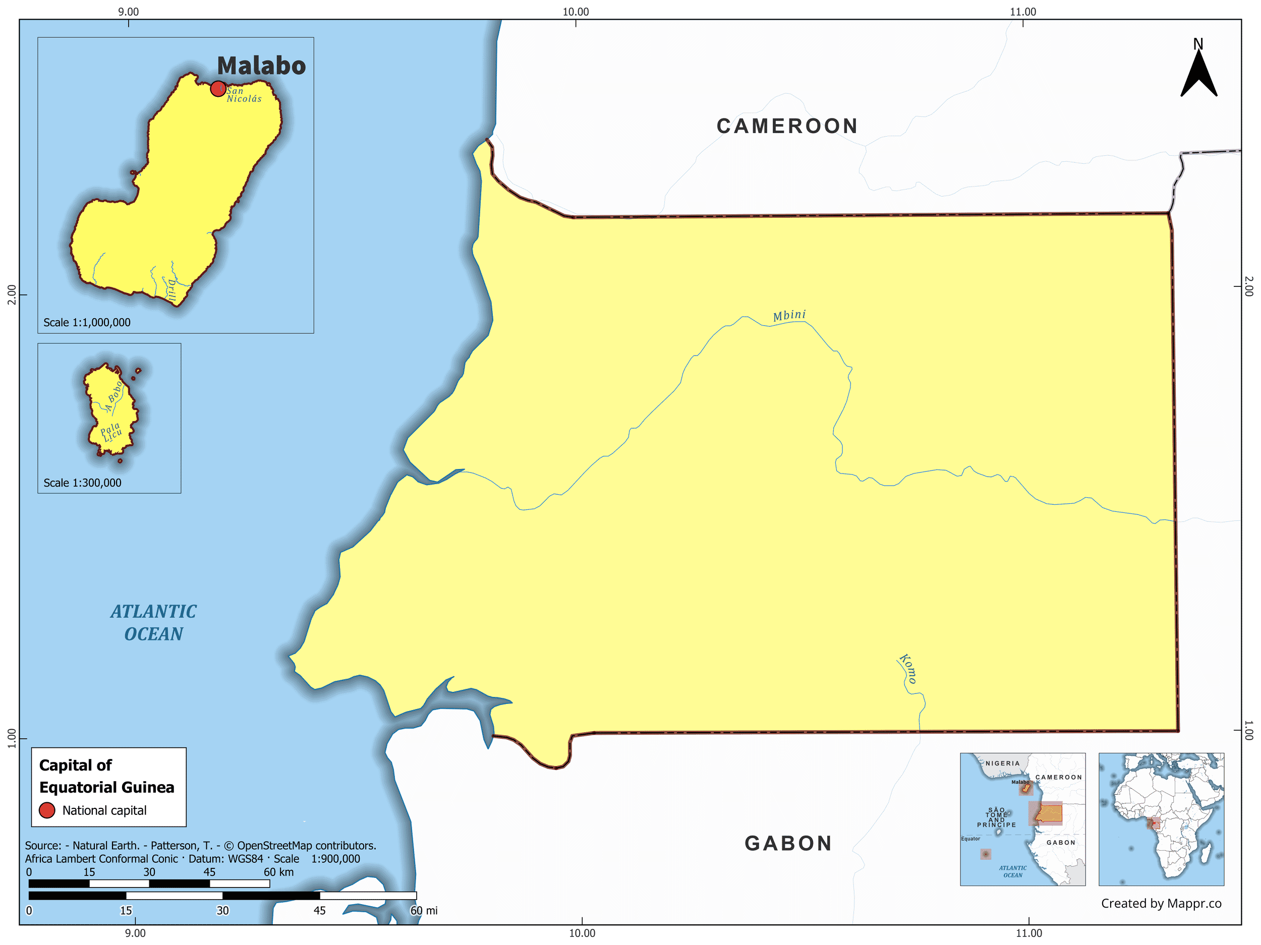 Equatorial Guinea Maps | Mappr
