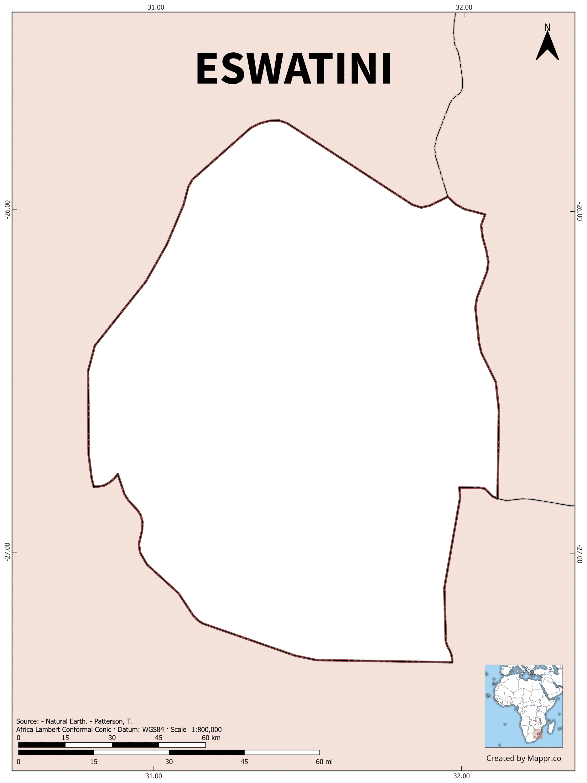 Eswatini Maps | Mappr