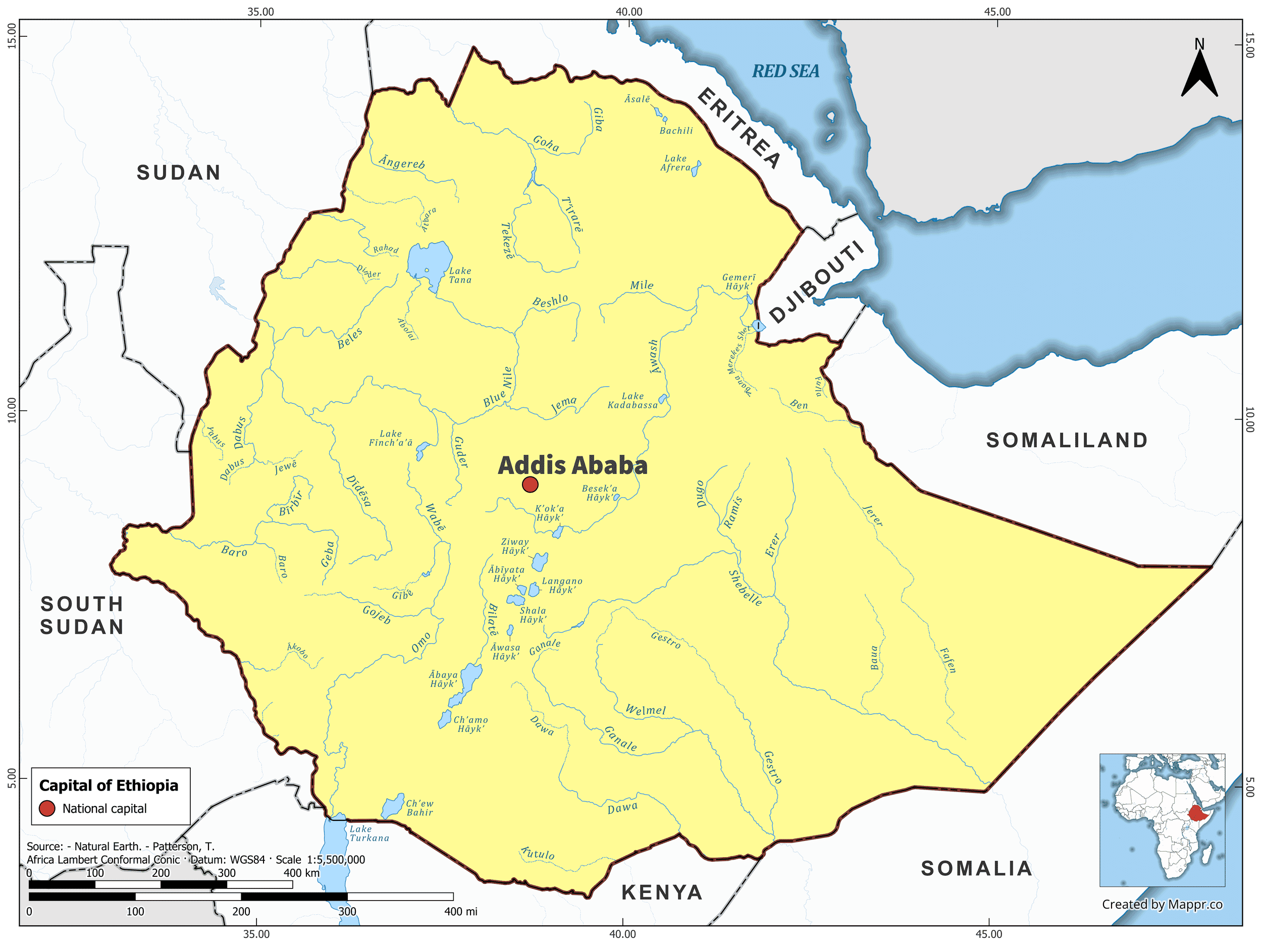 Ethiopia Maps | Mappr