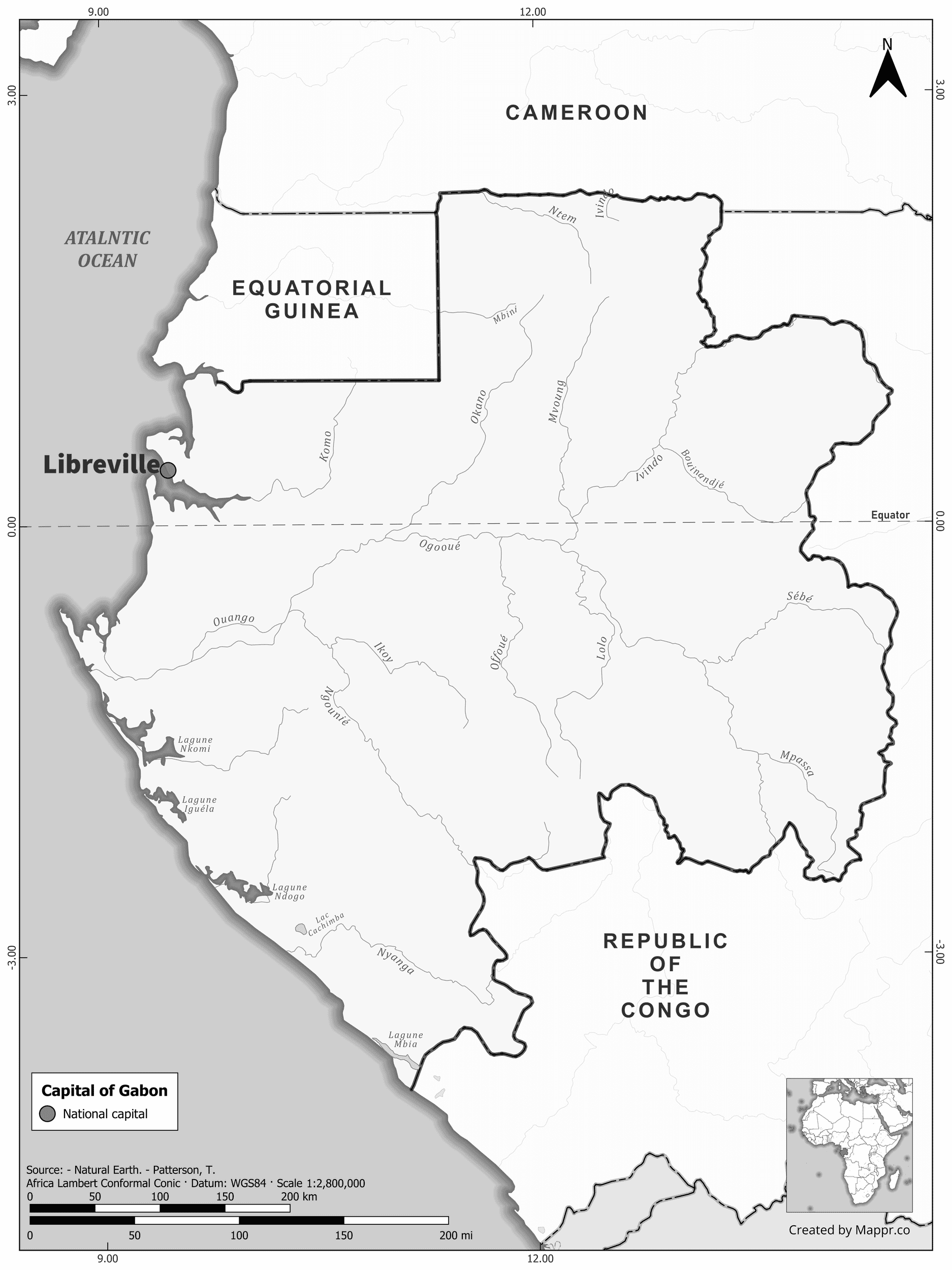 Gabon Maps | Mappr