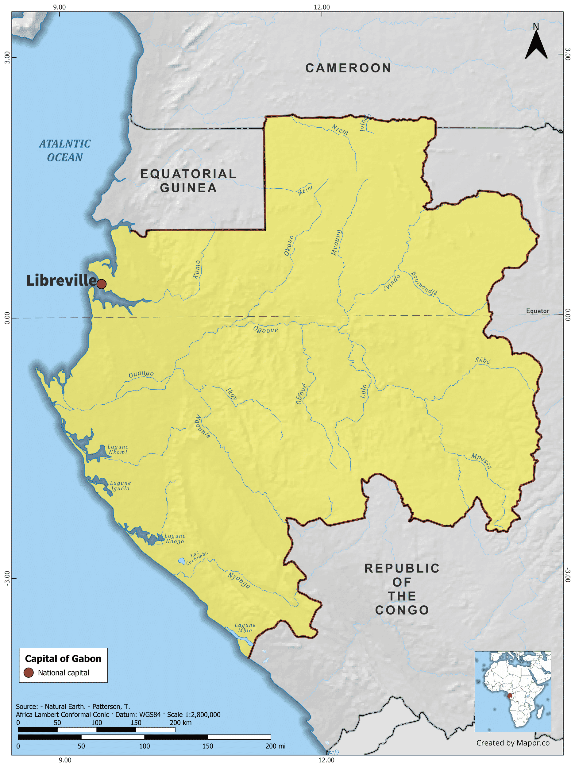 Gabon Maps | Mappr