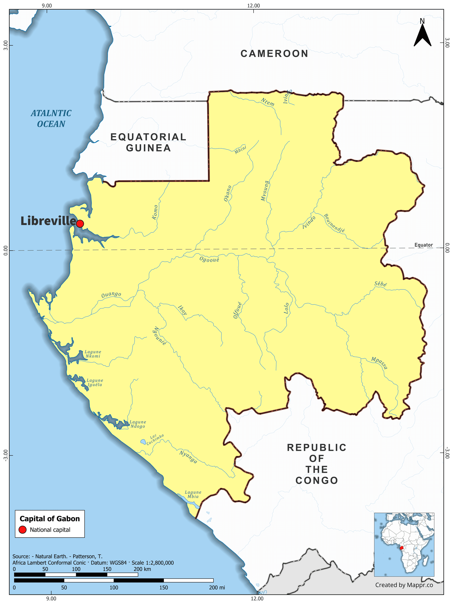 Gabon Maps | Mappr