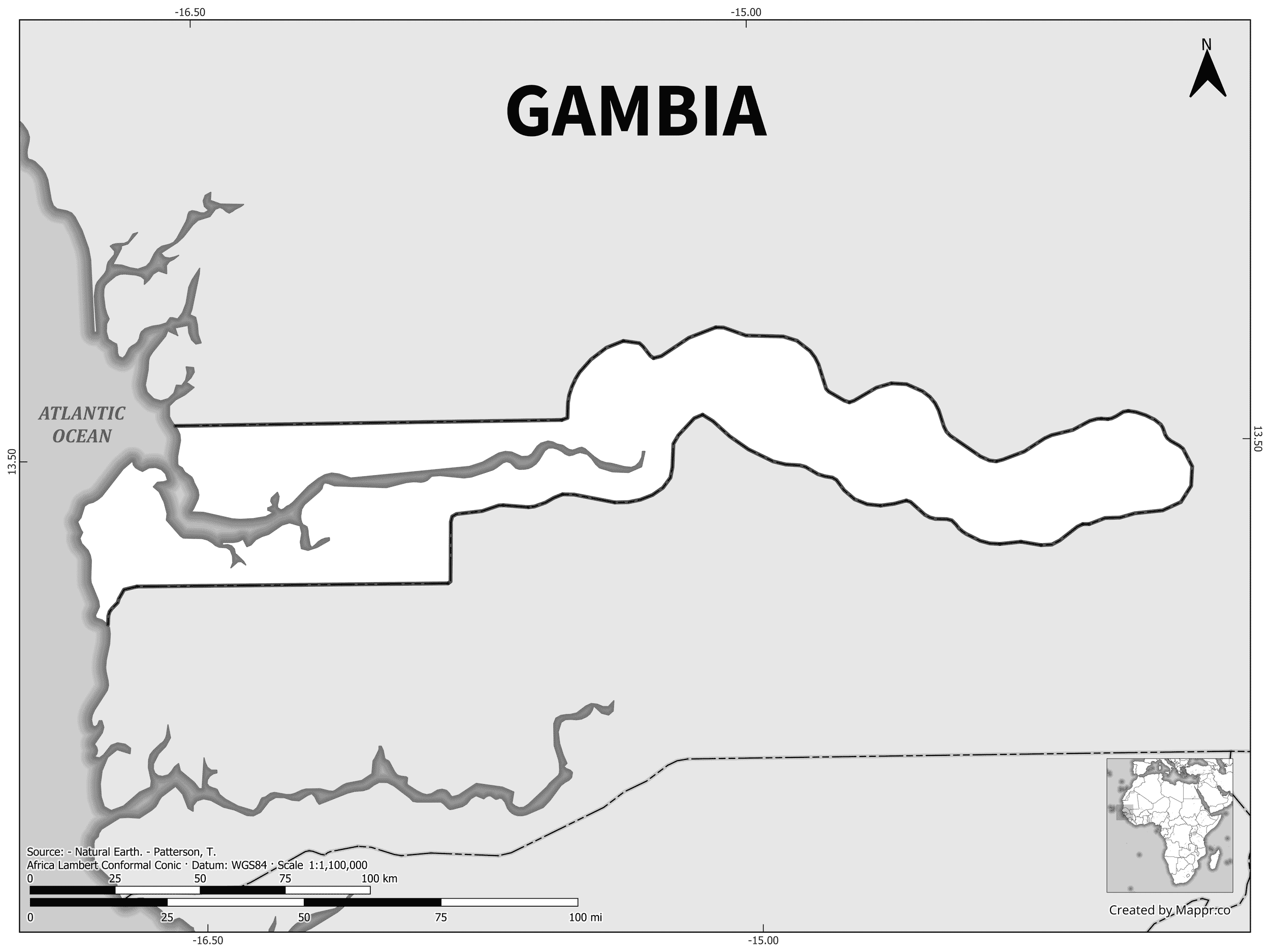Gambia Maps | Mappr