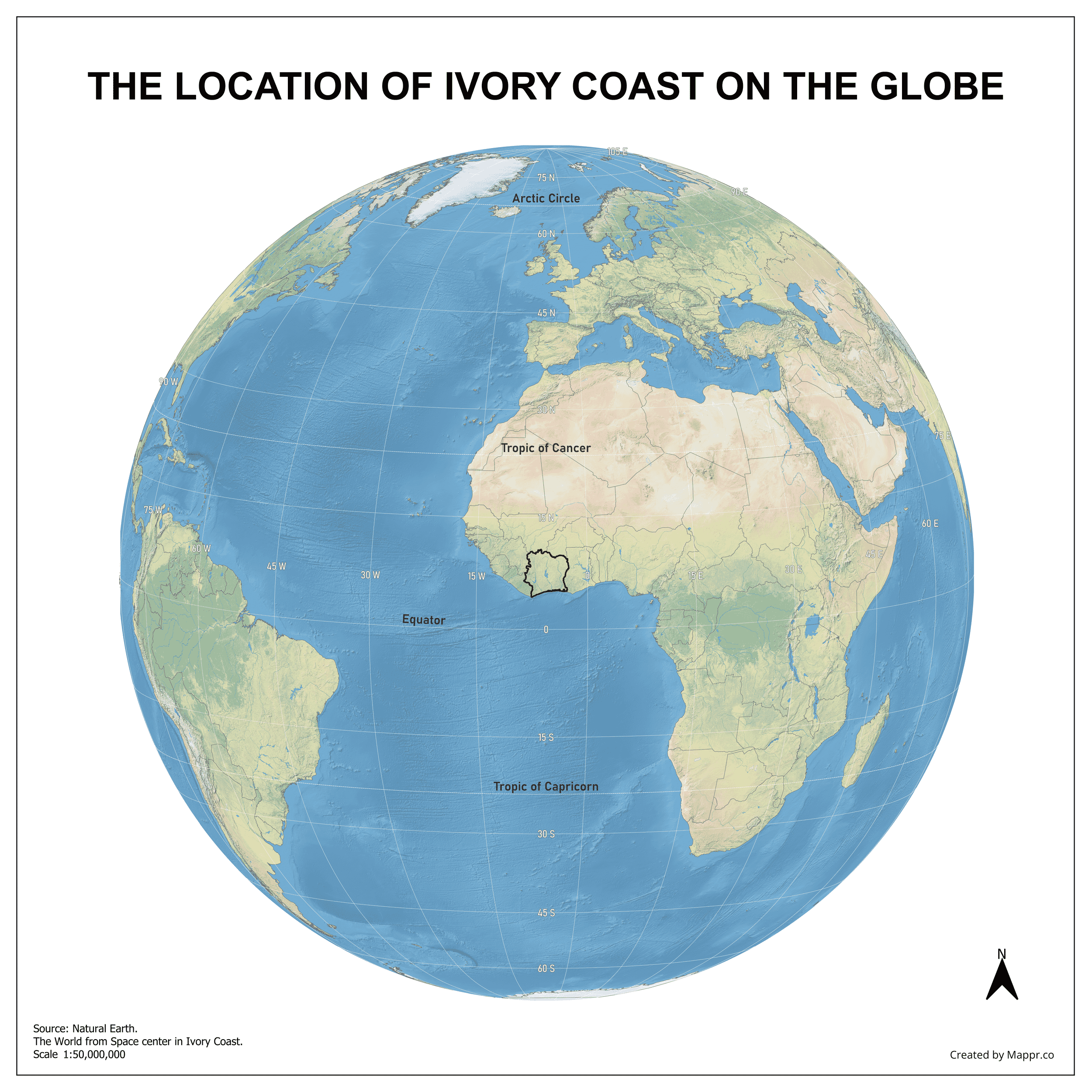 Ivory Coast Maps | Mappr