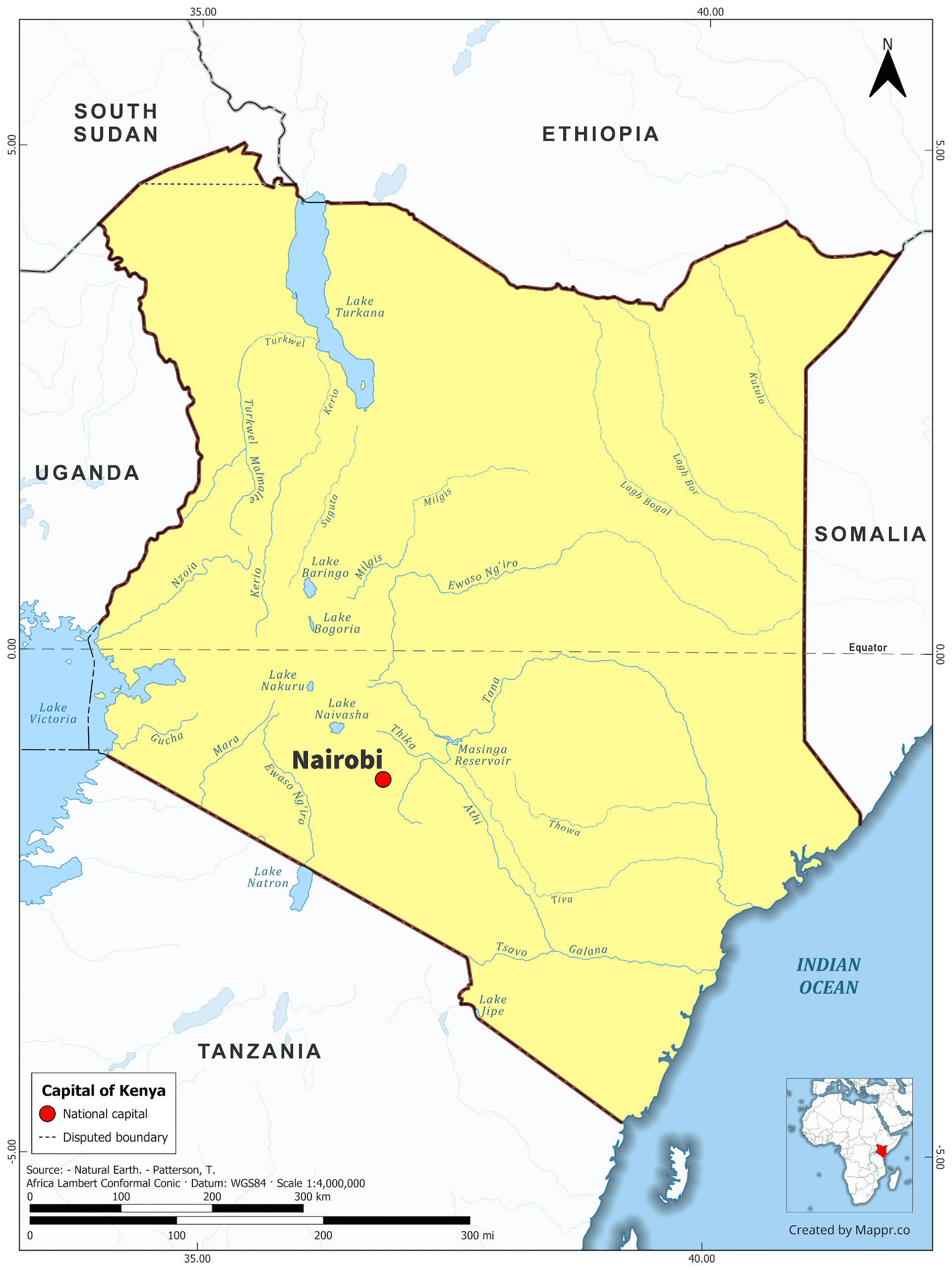 Kenya Maps | Mappr