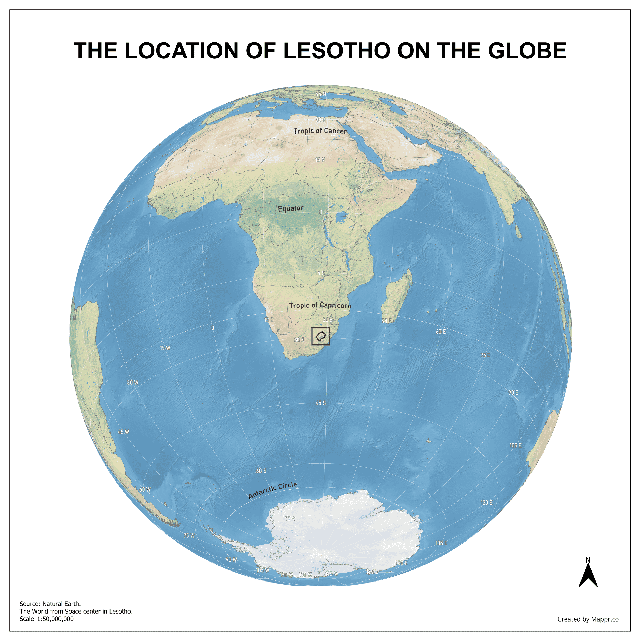 Lesotho Maps | Mappr