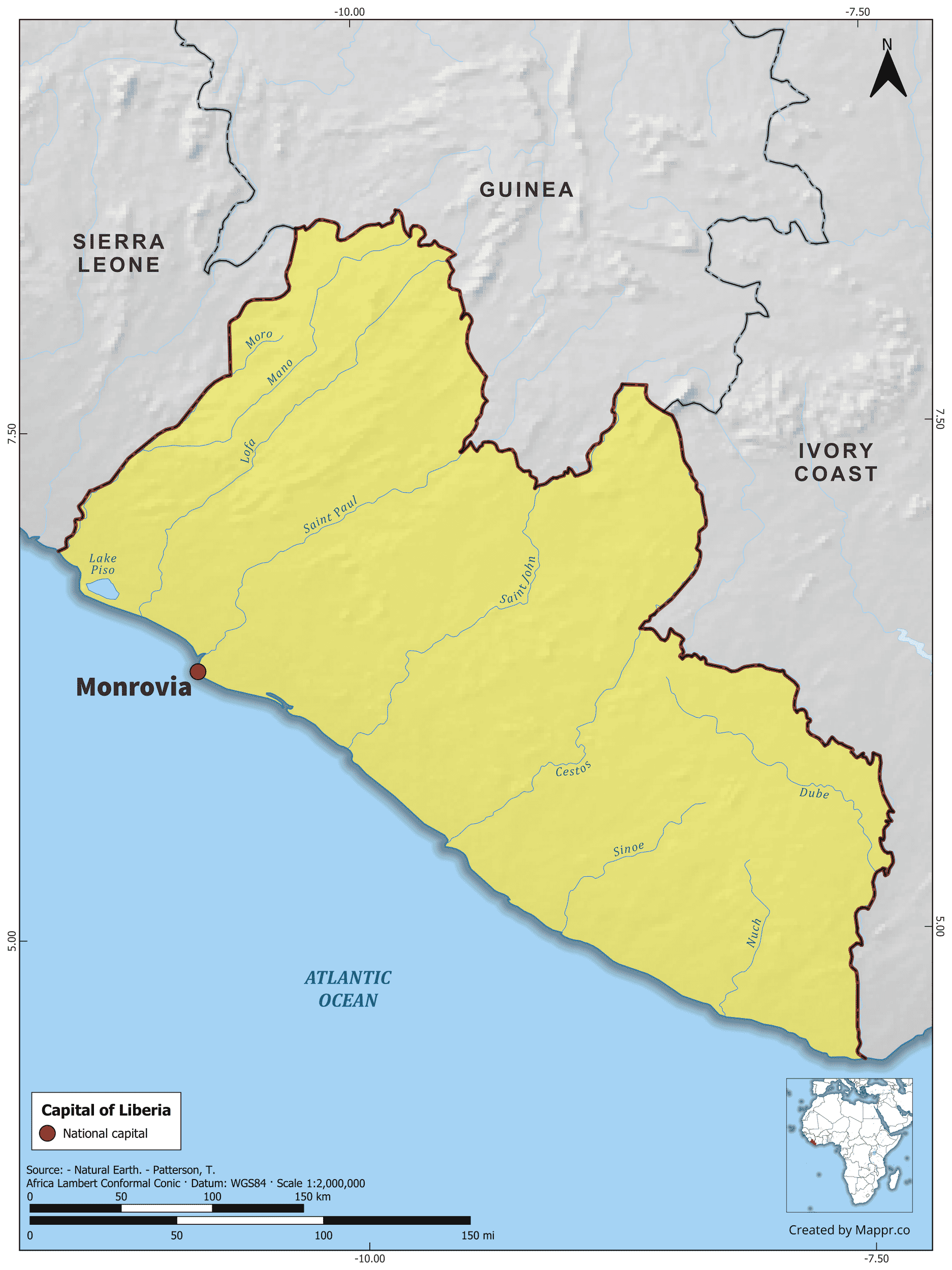Liberia Maps | Mappr