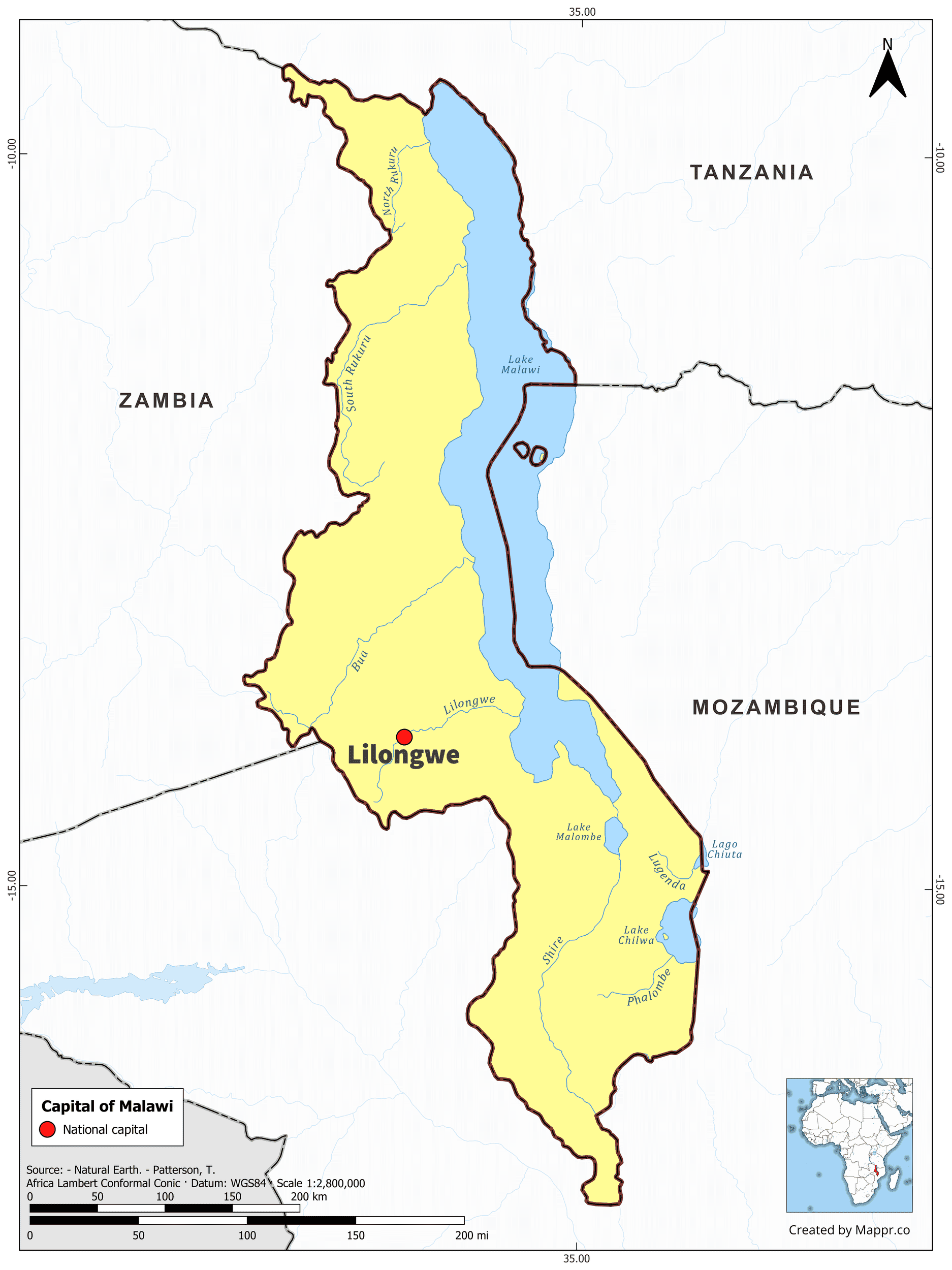 Malawi Maps | Mappr