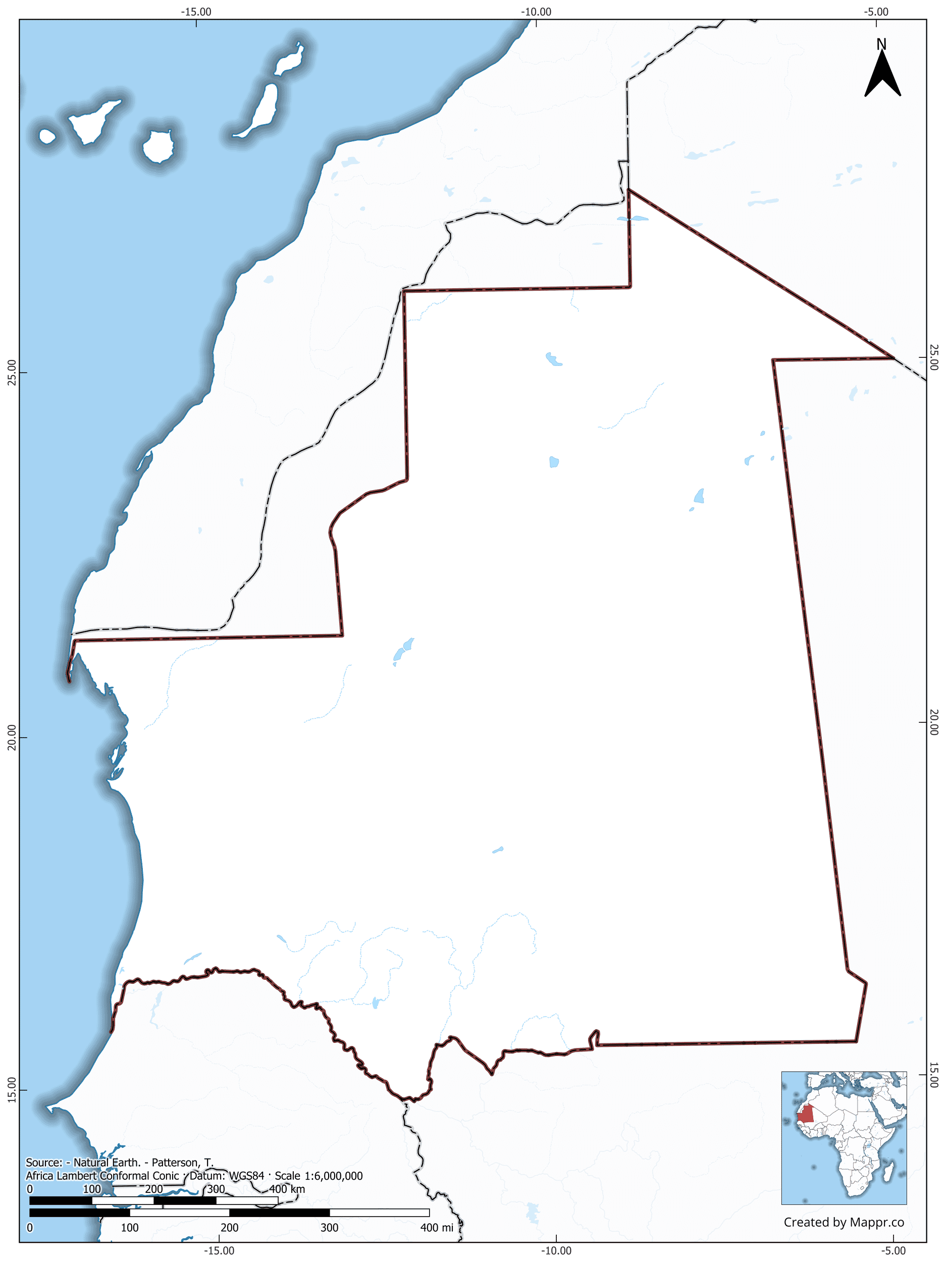 Mauritania Maps | Mappr