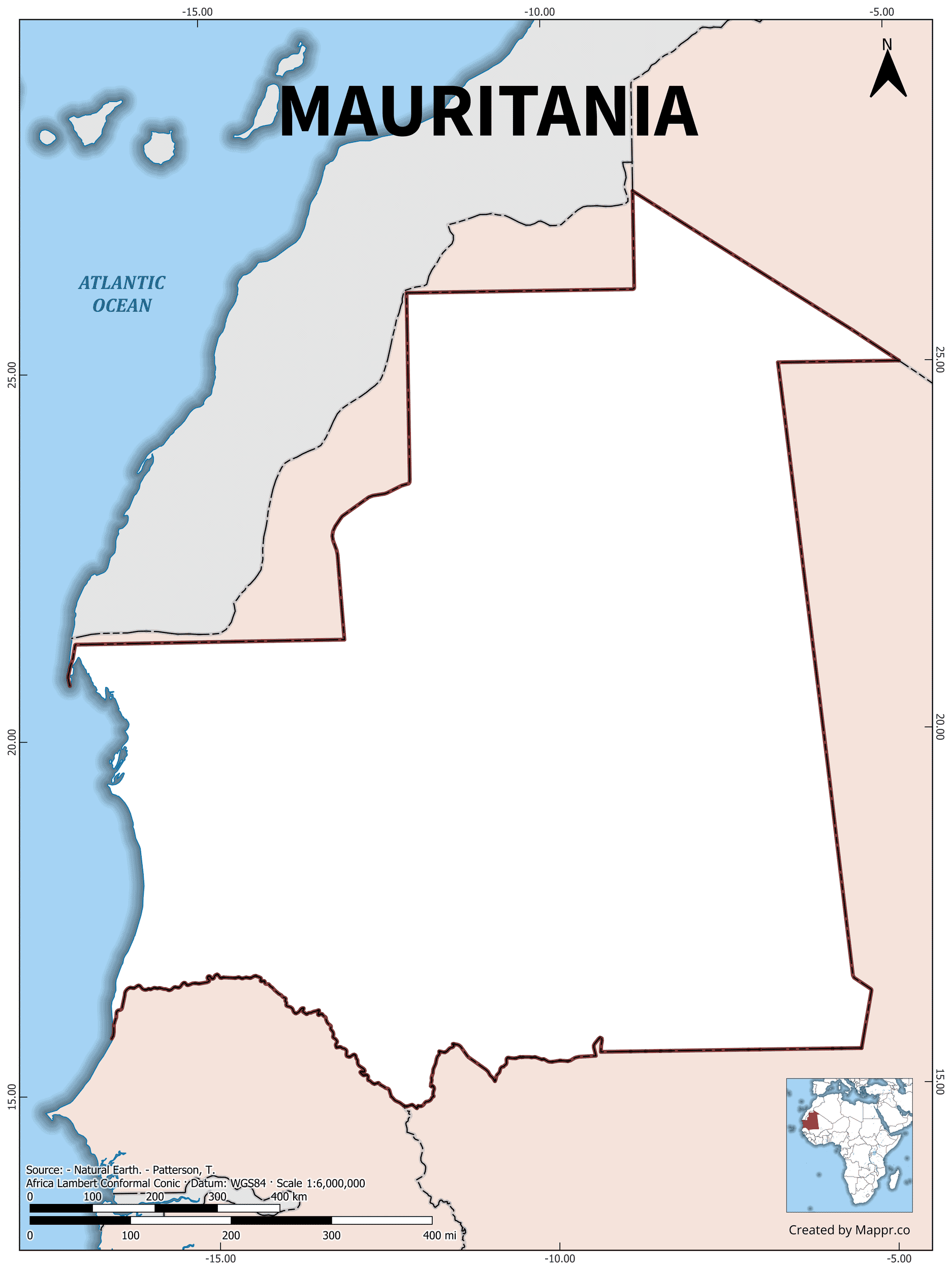 Mauritania Maps | Mappr