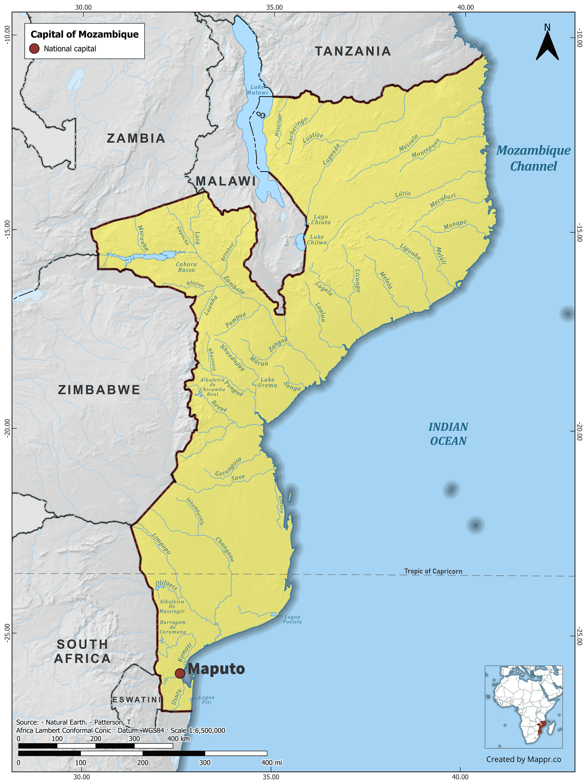 Mozambique Maps | Mappr