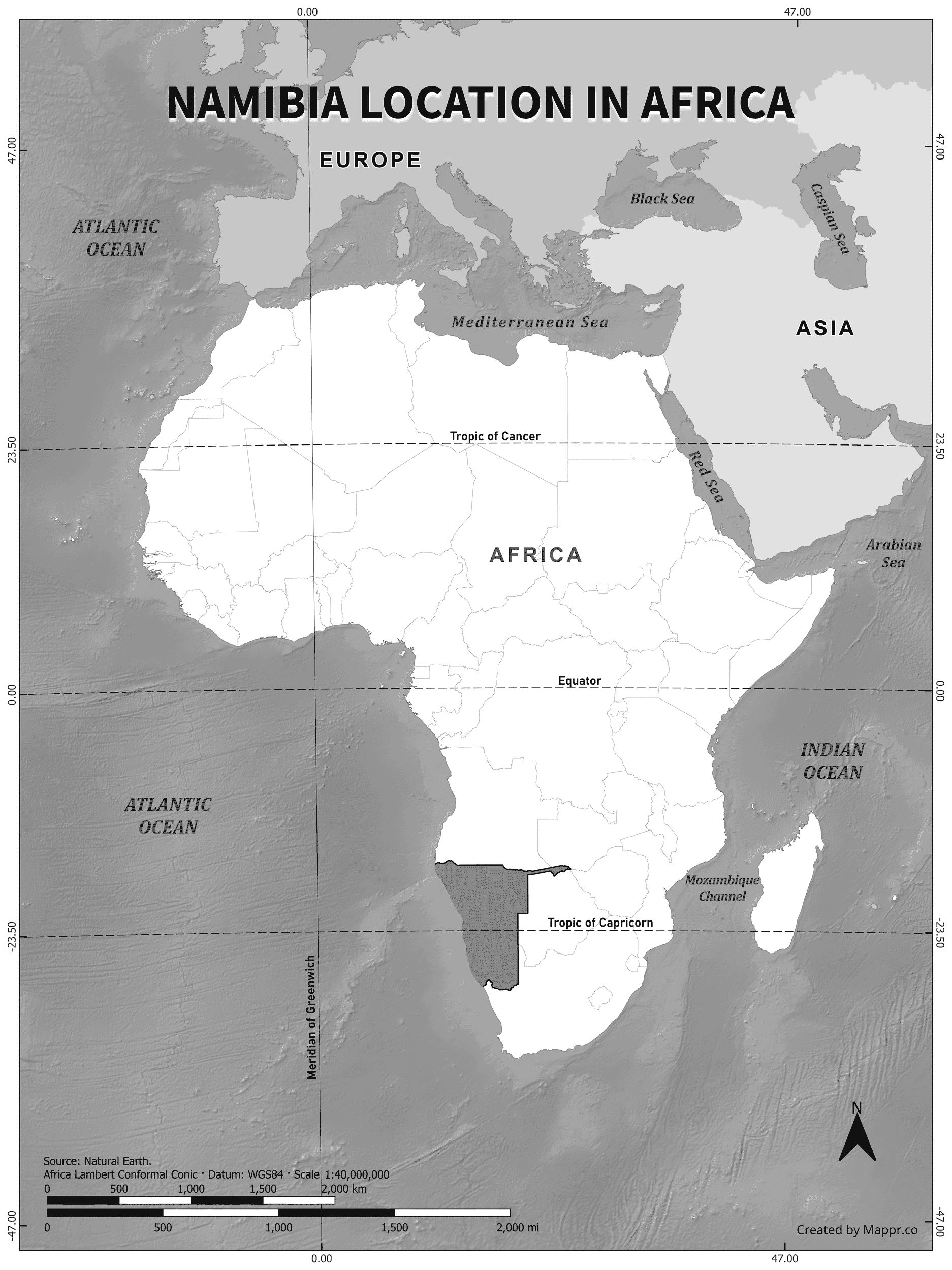 Namibia Maps | Mappr