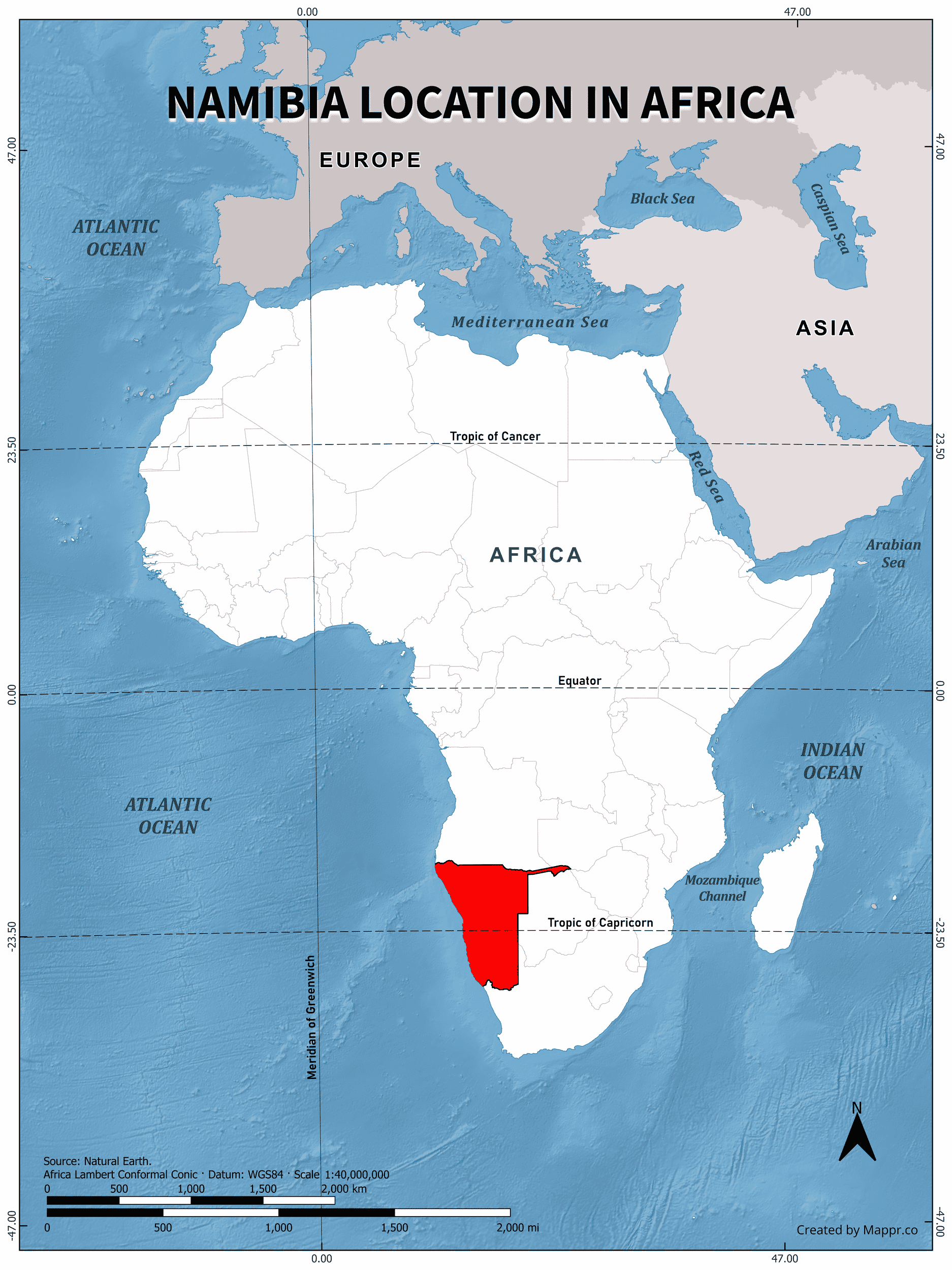 Namibia Maps | Mappr
