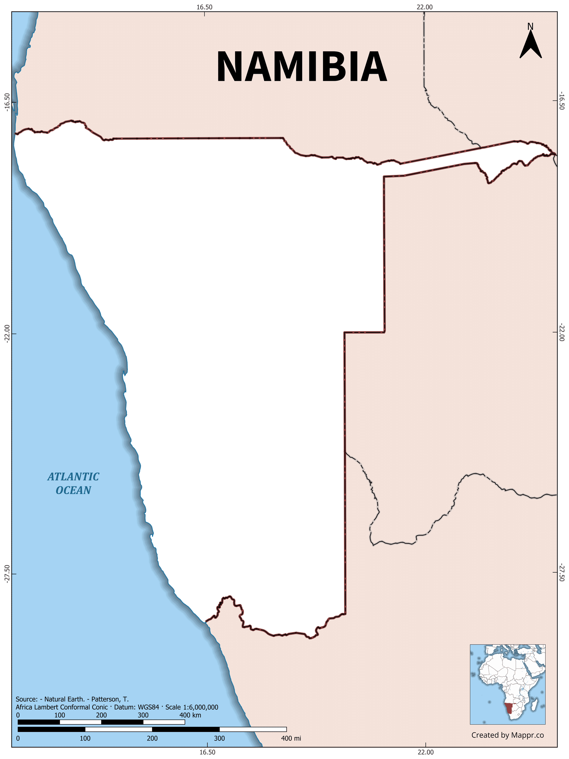 Namibia Maps | Mappr