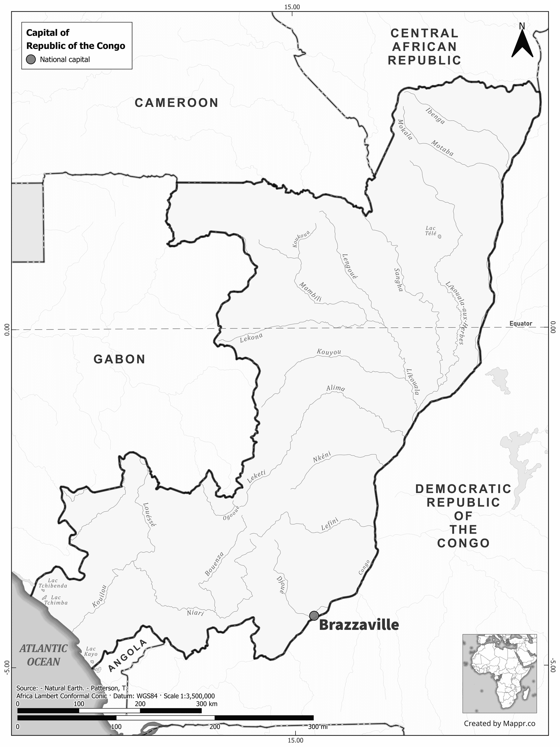 Republic of the Congo Maps | Mappr