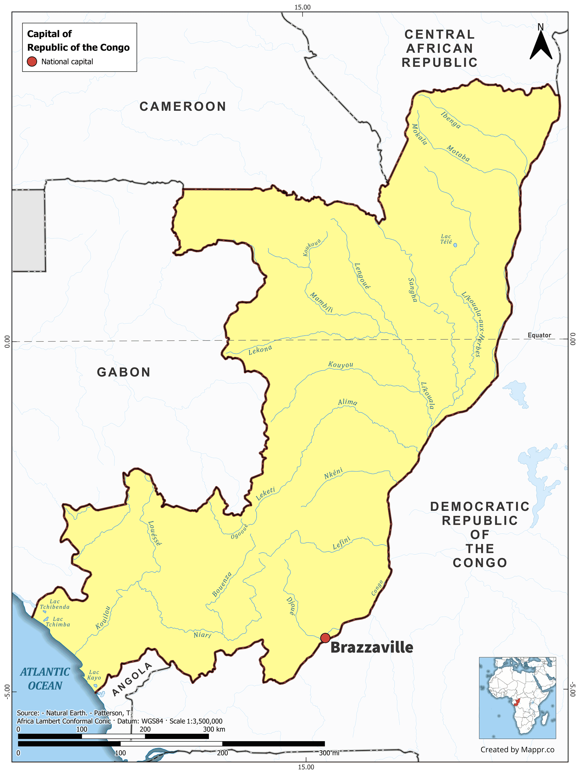 Republic of the Congo Maps | Mappr