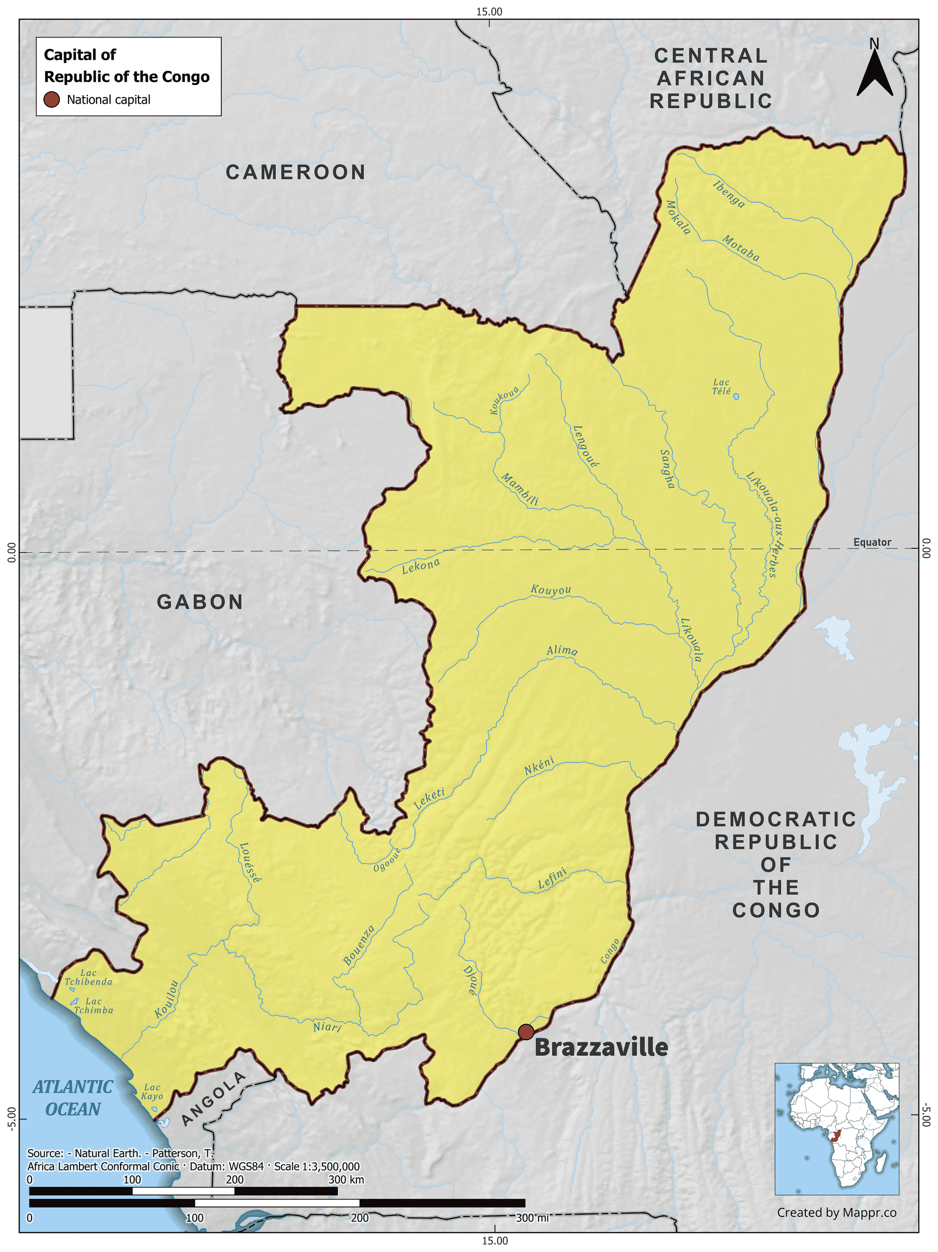 Republic of the Congo Maps | Mappr
