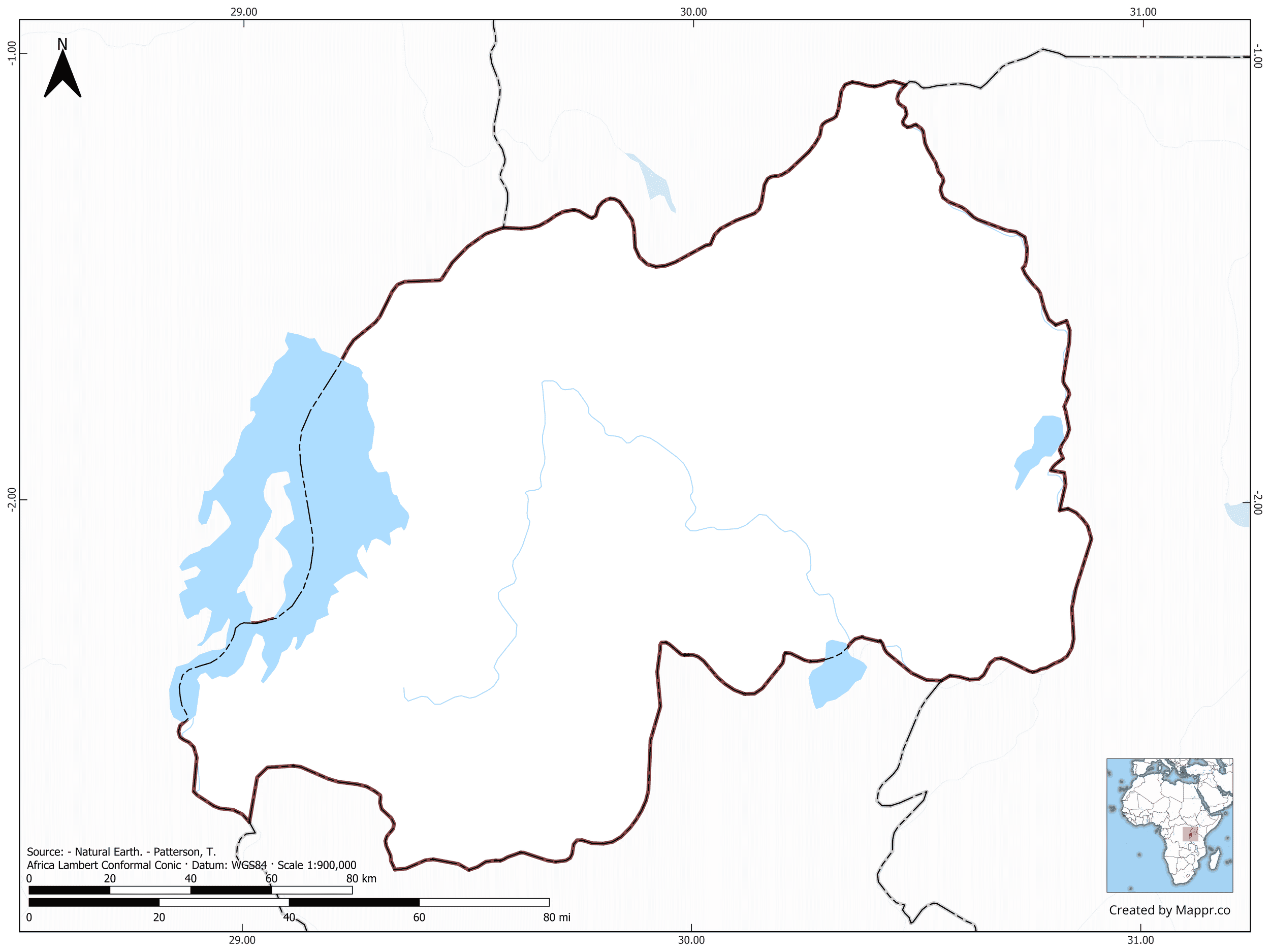 Rwanda Maps | Mappr