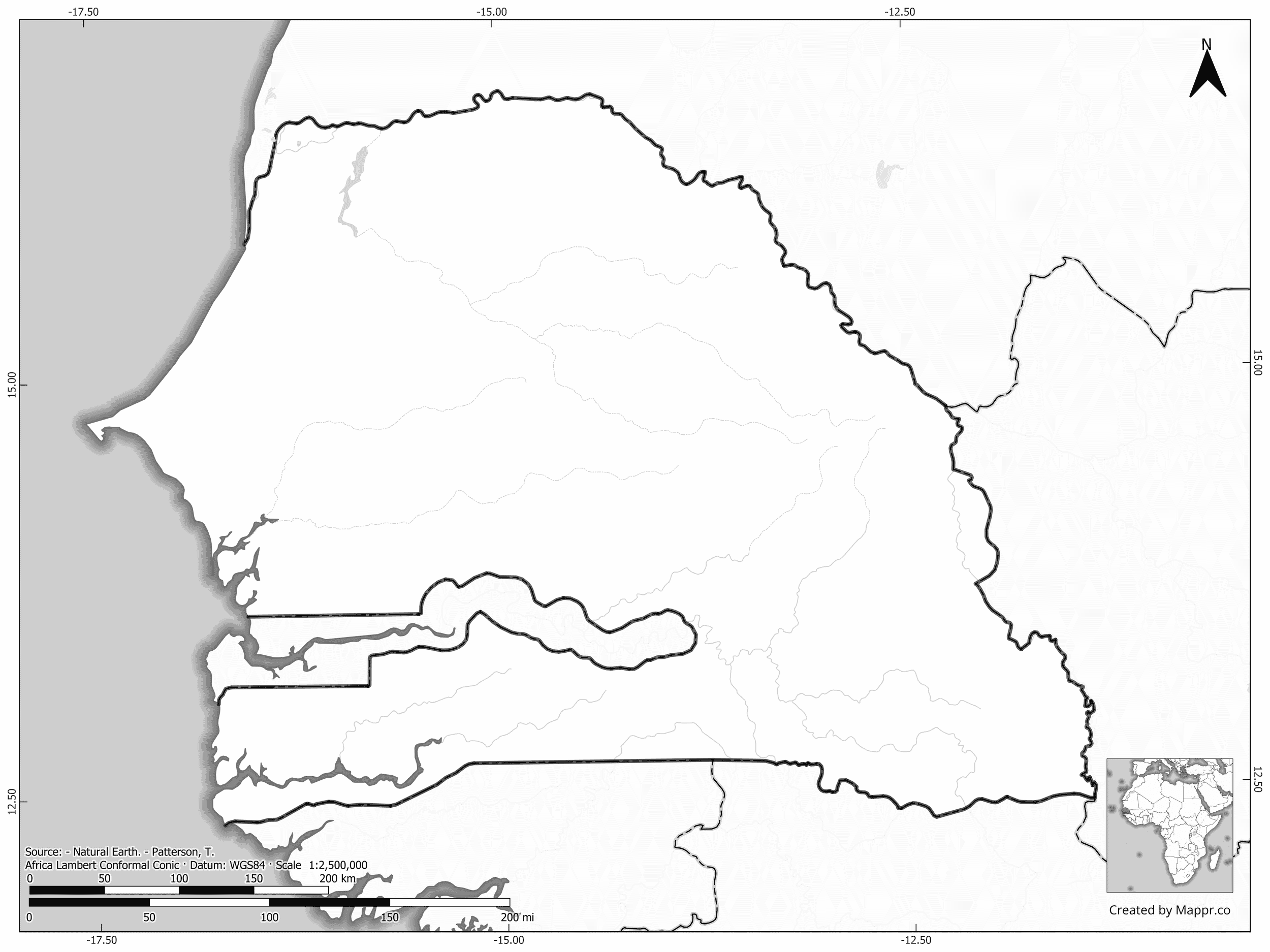 Senegal Maps | Mappr