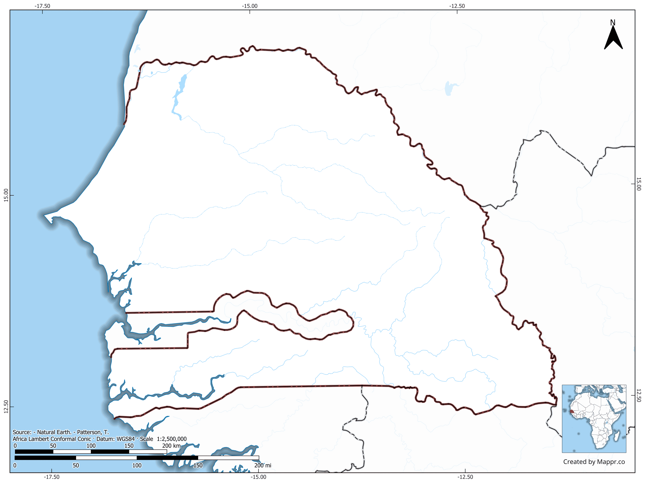 Senegal Maps | Mappr