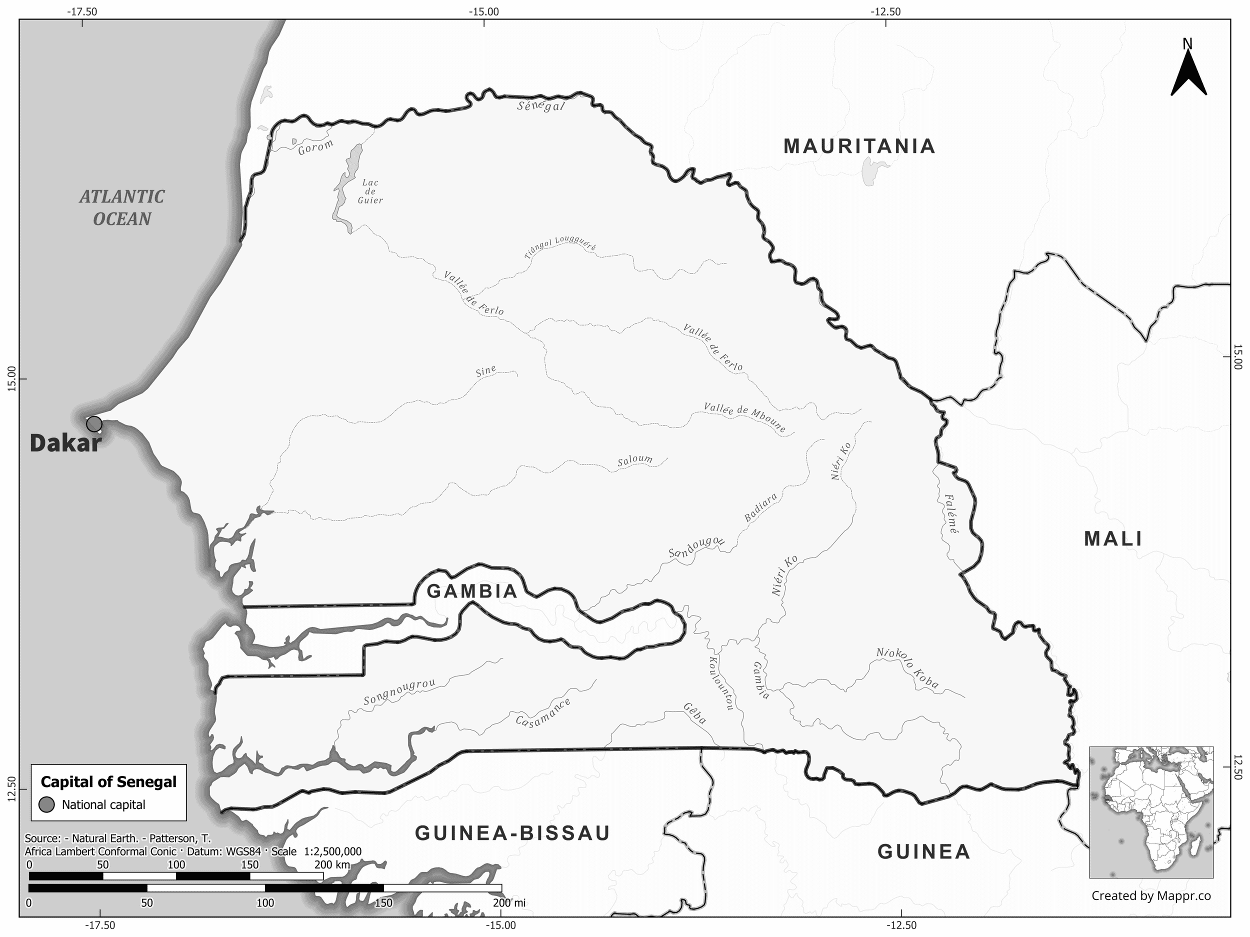 Senegal Maps | Mappr
