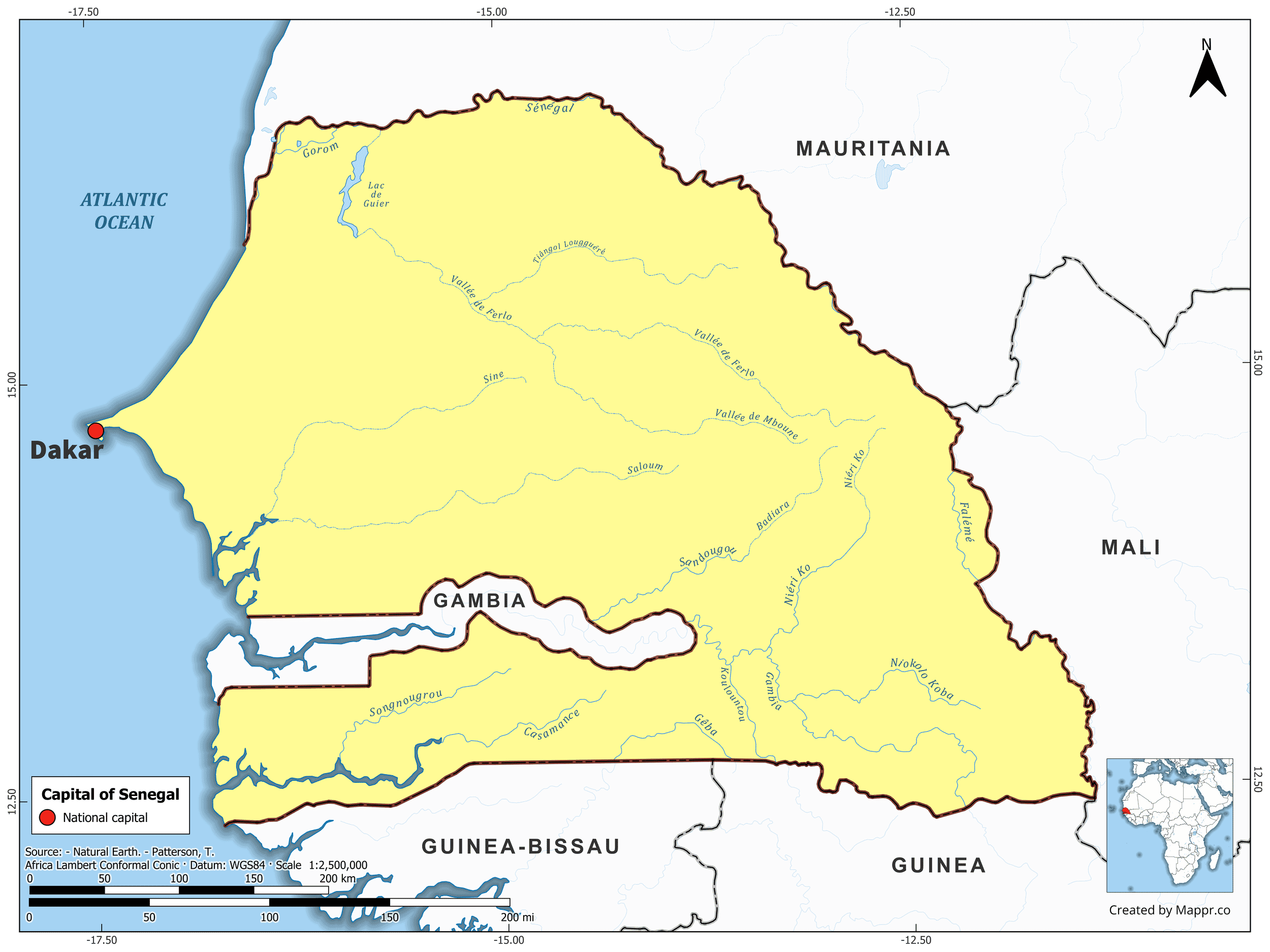 Senegal Maps | Mappr