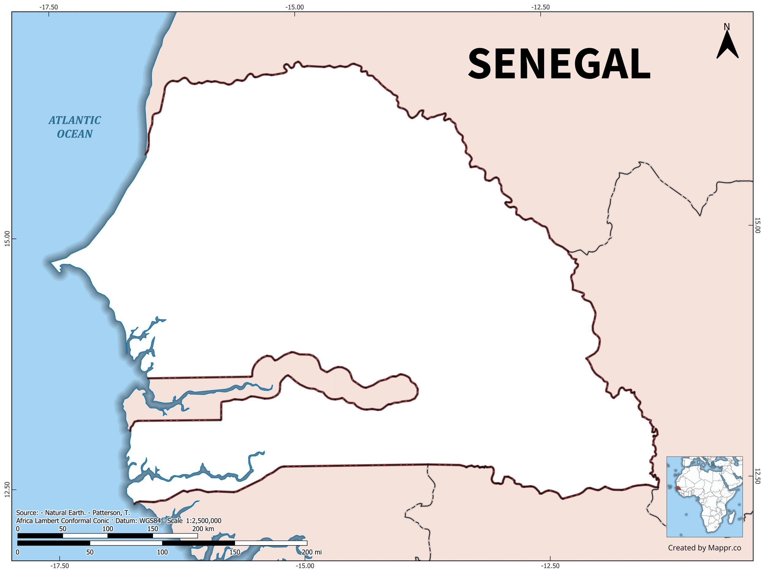 Senegal Maps | Mappr