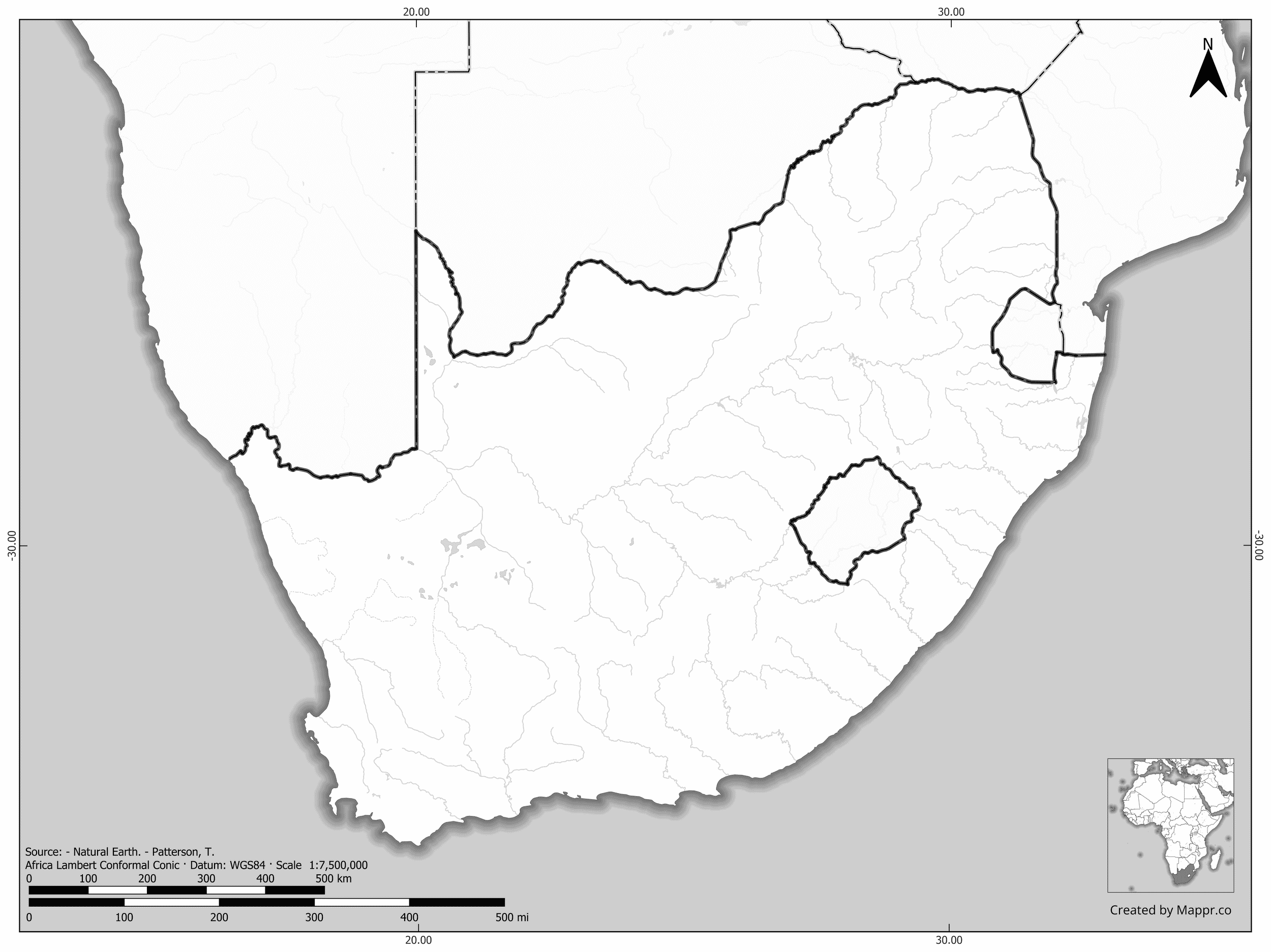 South Africa Maps | Mappr