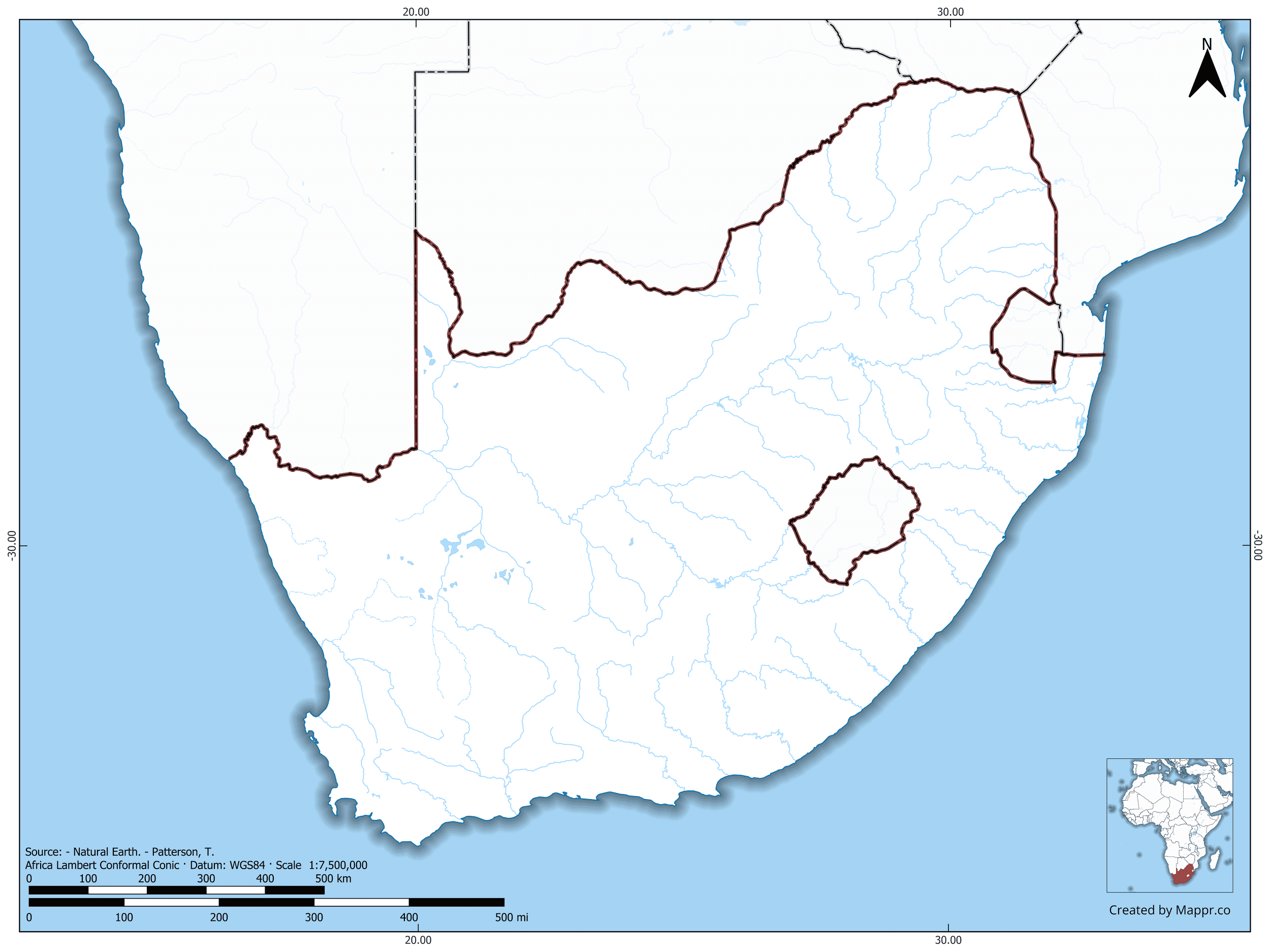South Africa Maps | Mappr