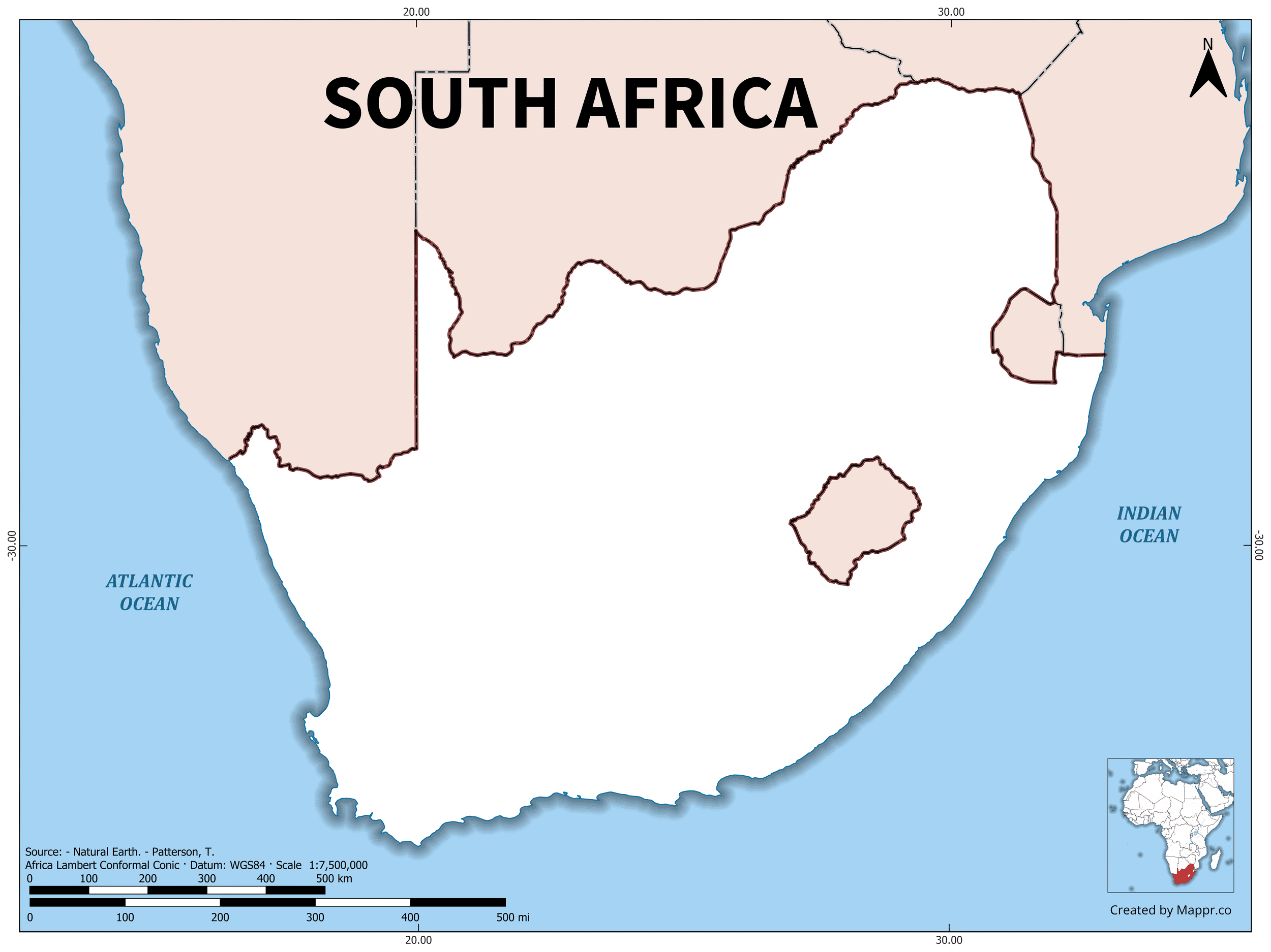South Africa Maps | Mappr