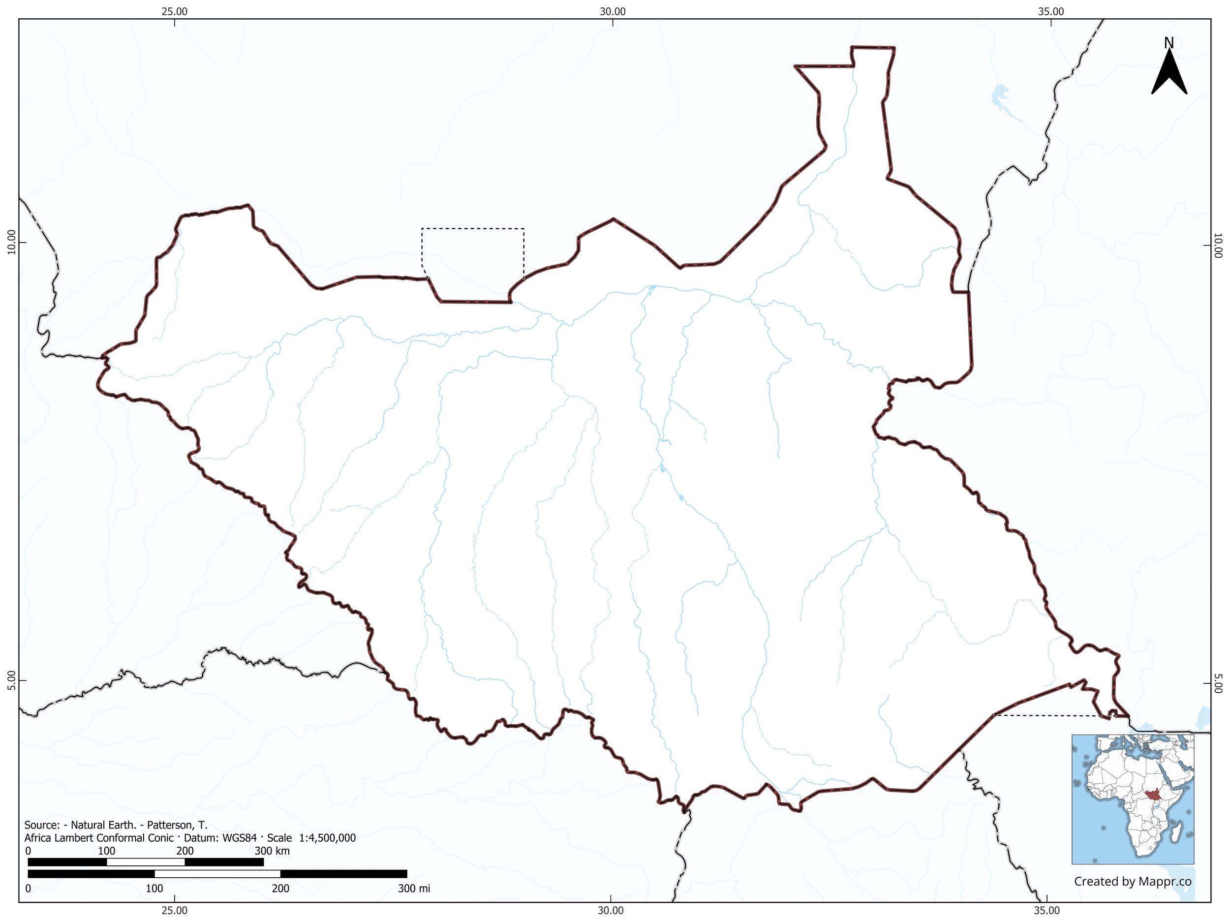 South Sudan Maps | Mappr