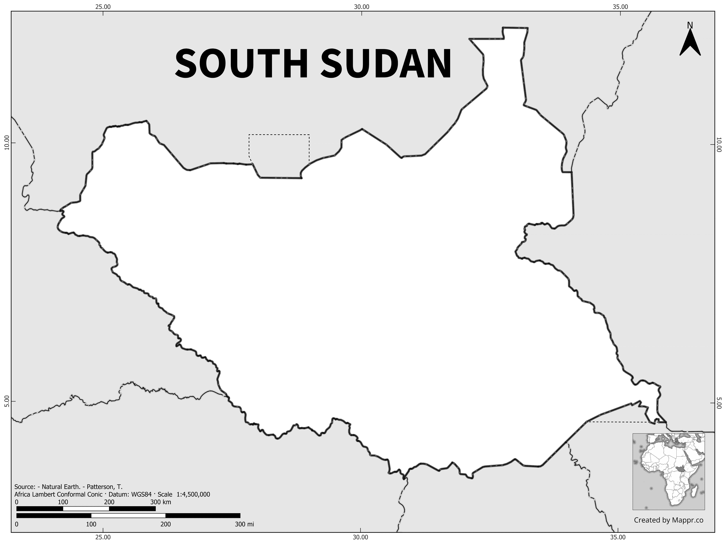 South Sudan Maps | Mappr