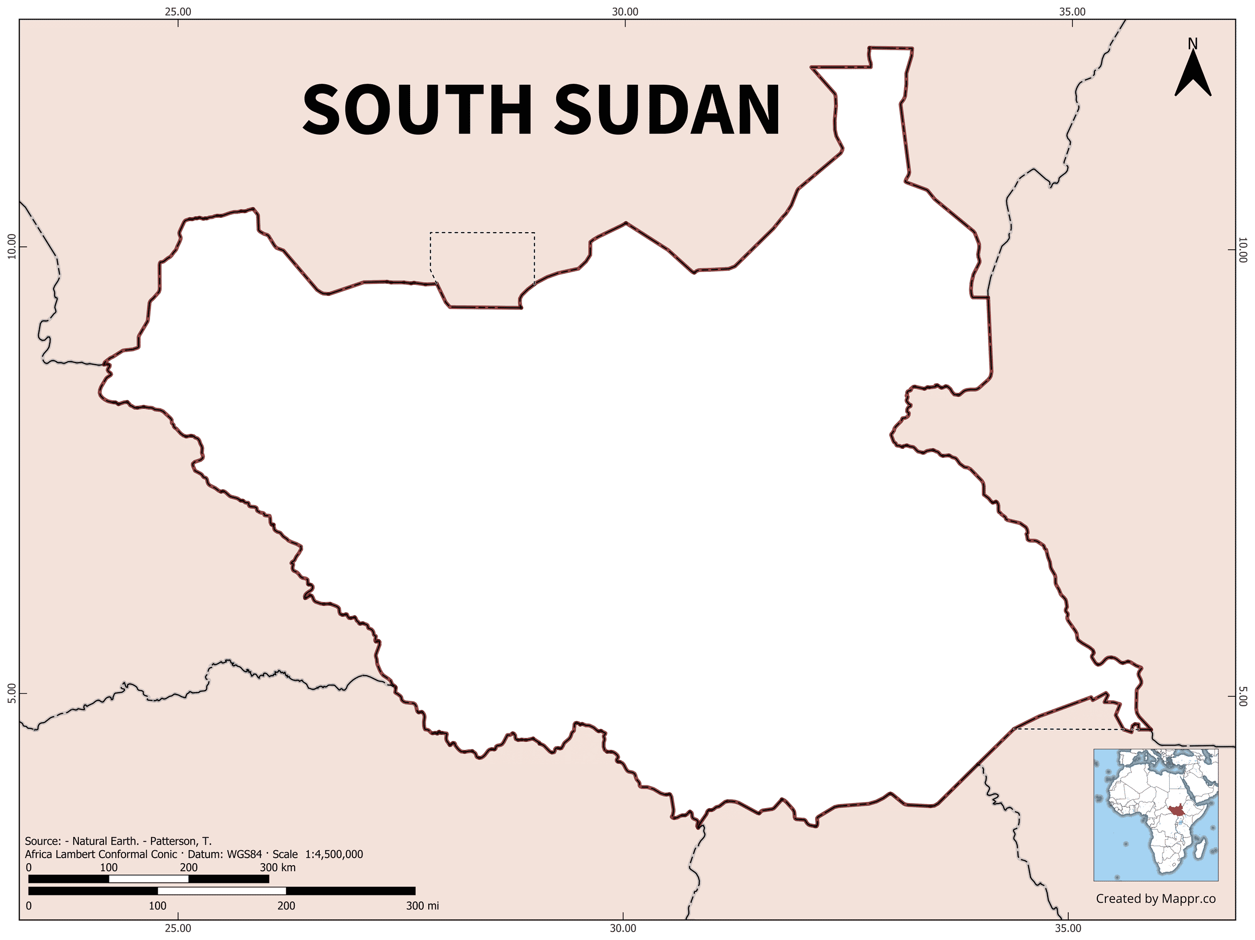 South Sudan Maps | Mappr