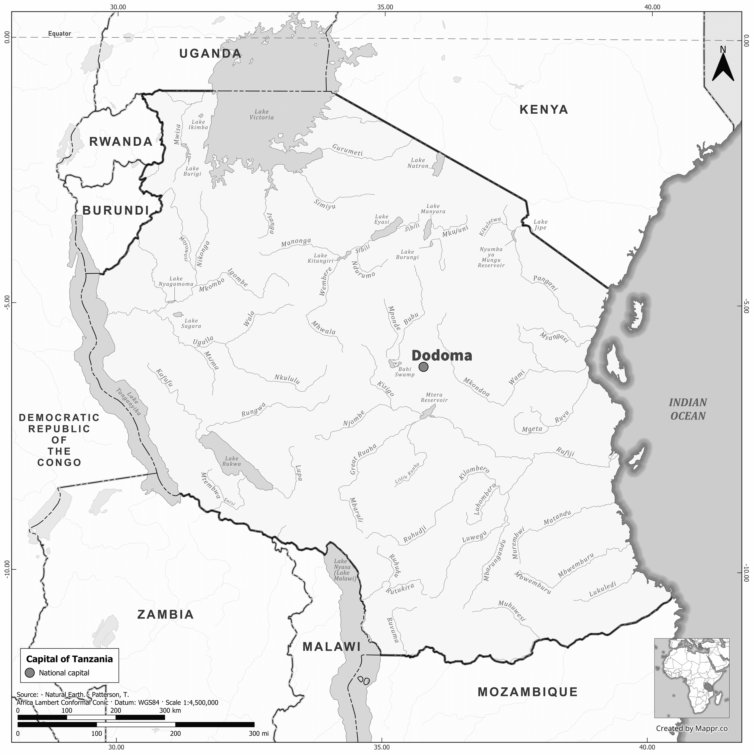 Tanzania Maps | Mappr