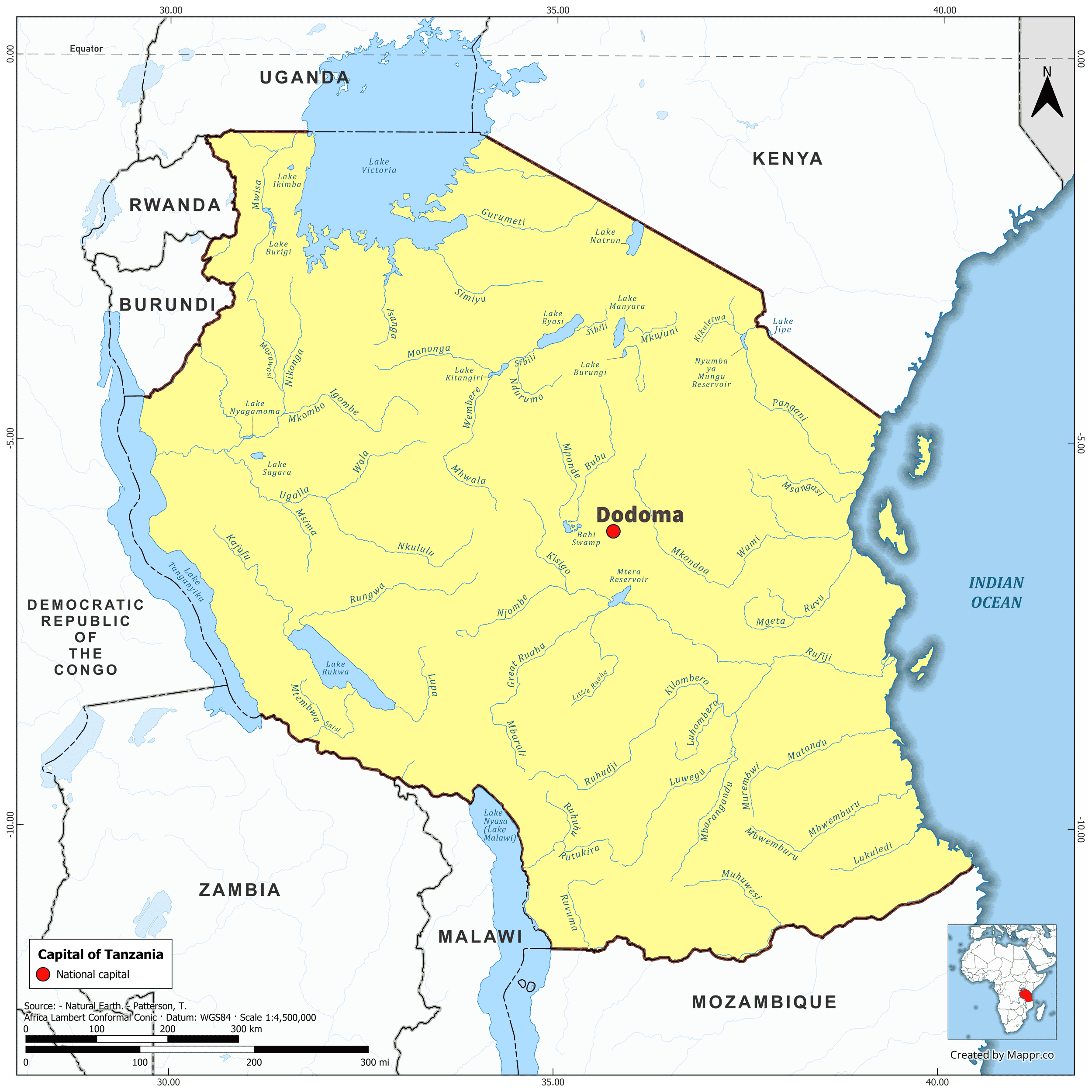 Tanzania Maps | Mappr