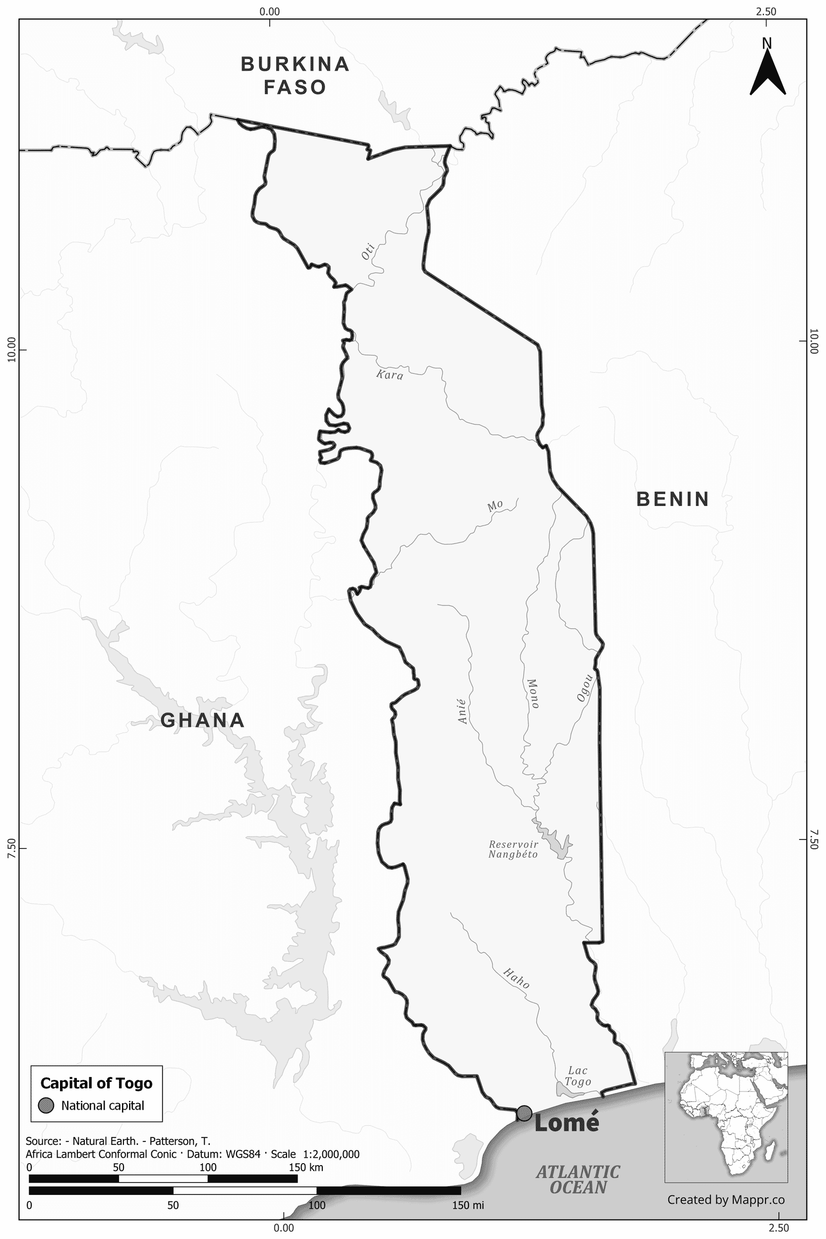 Togo Maps | Mappr