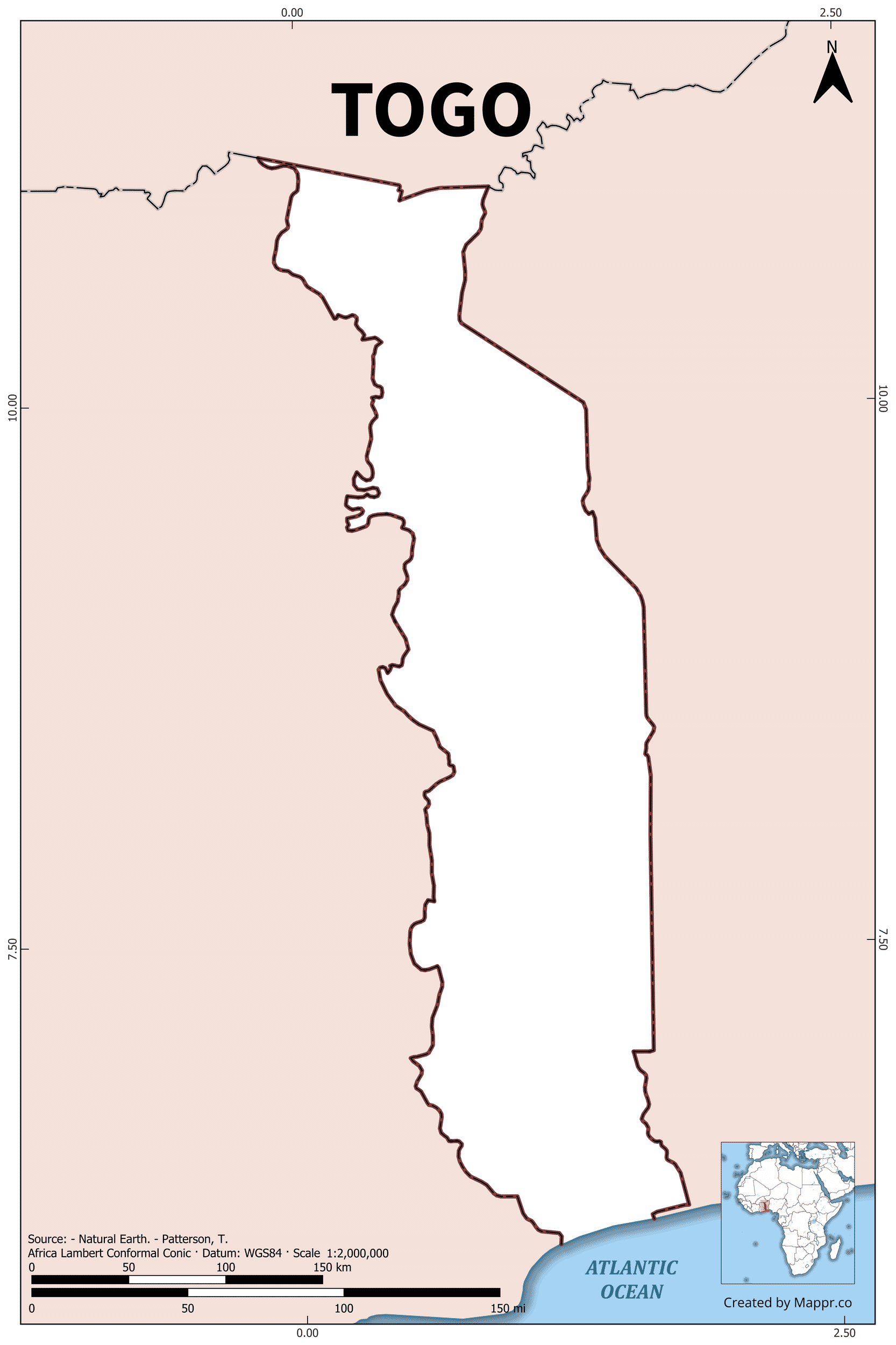 Togo Maps | Mappr