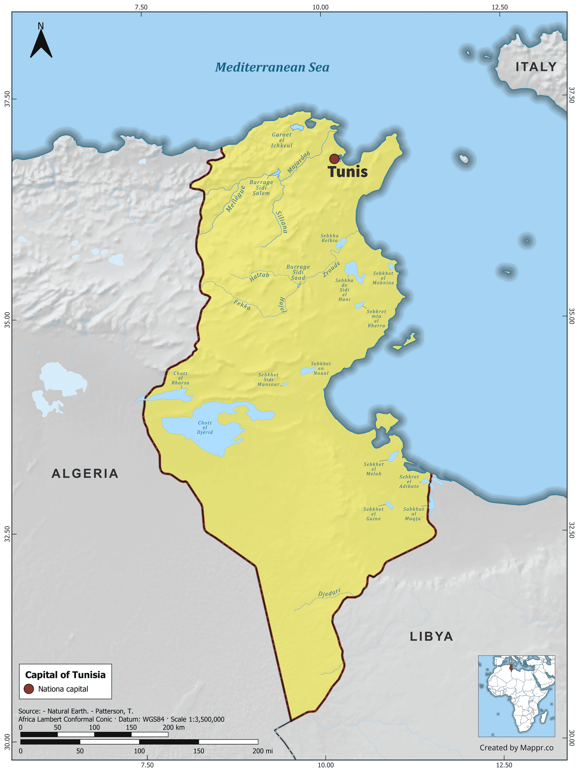 Tunisia Maps | Mappr