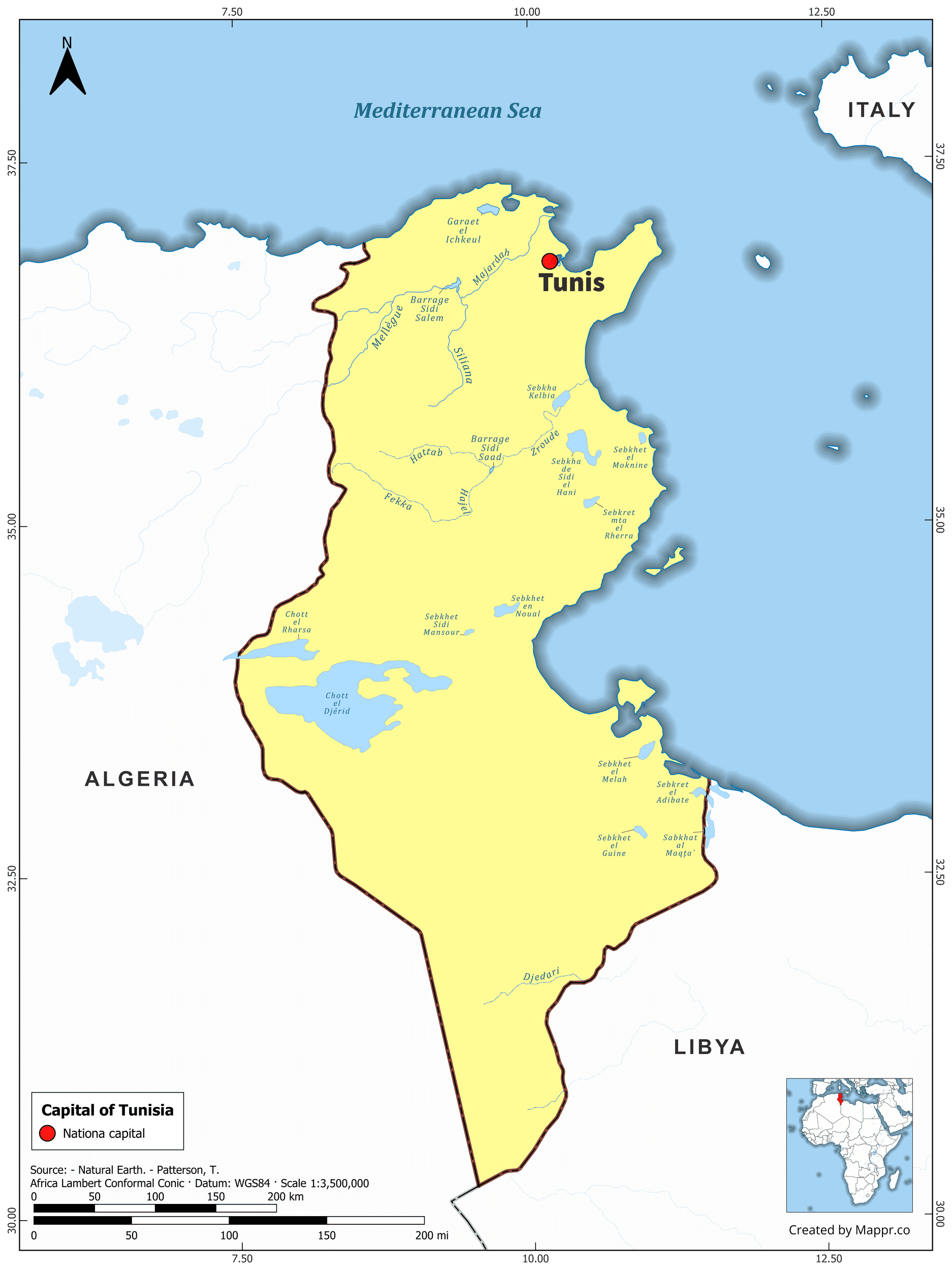 Tunisia Maps | Mappr