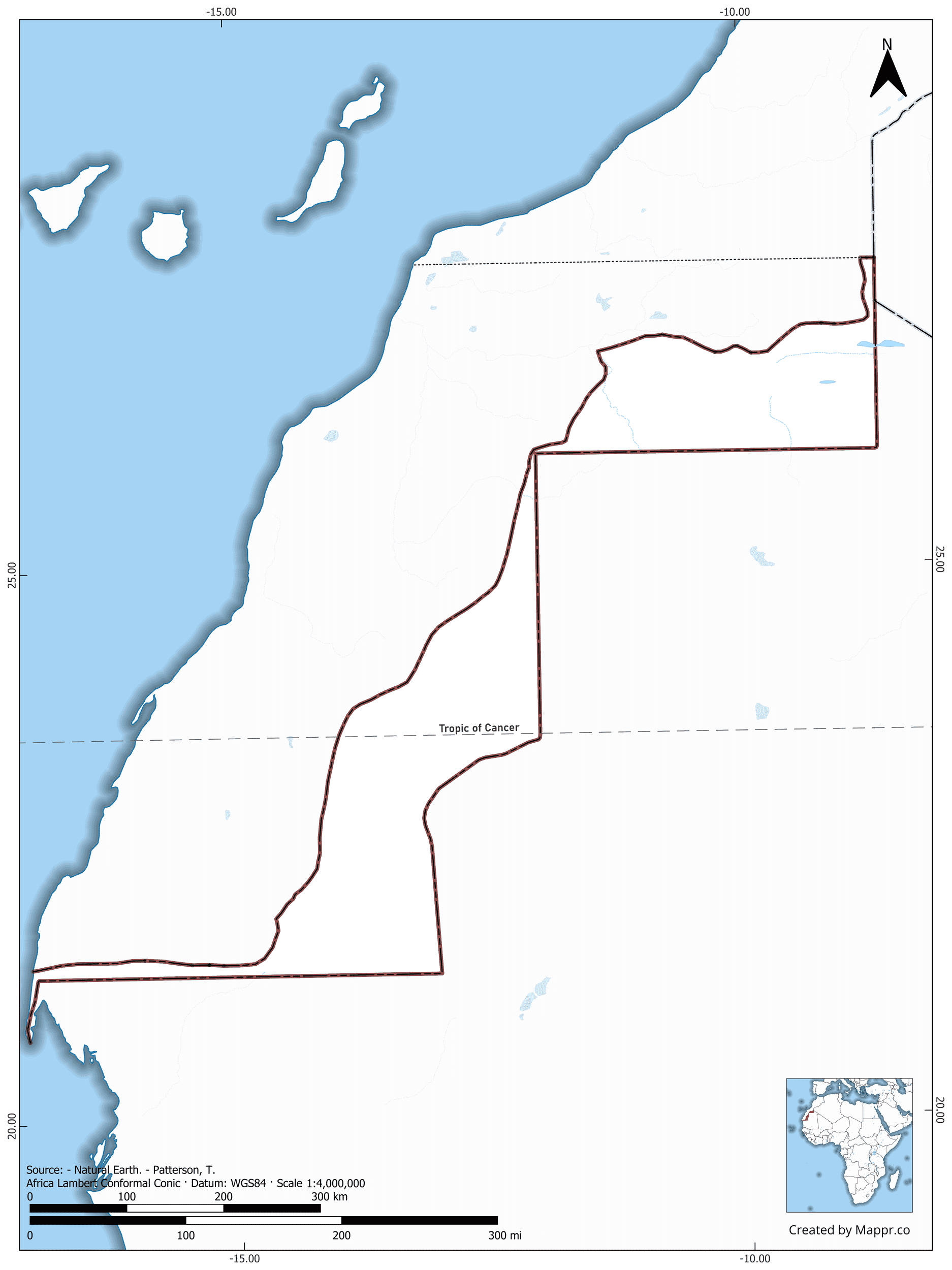 Western Sahara Maps | Mappr