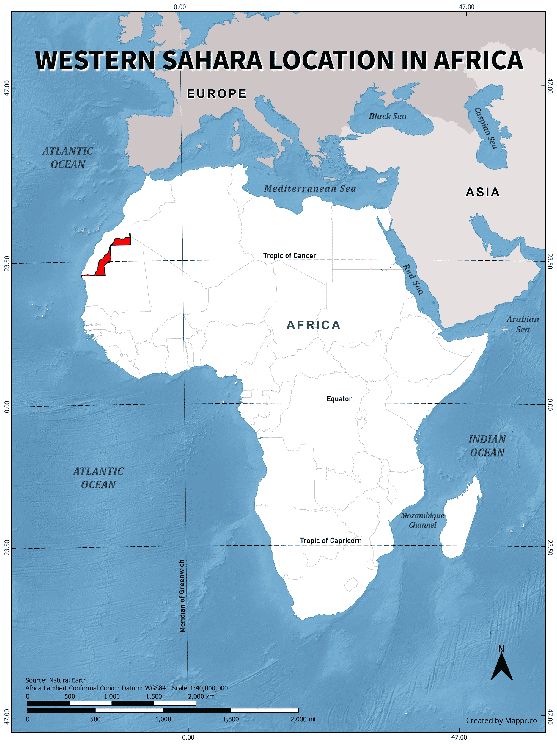 Western Sahara Maps | Mappr